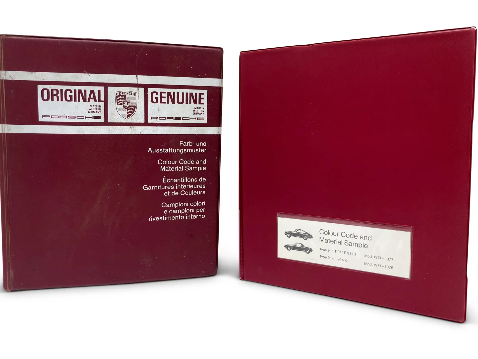 Two Porsche Color and Upholstery Sample Books for Model Years 1960–1978 ...