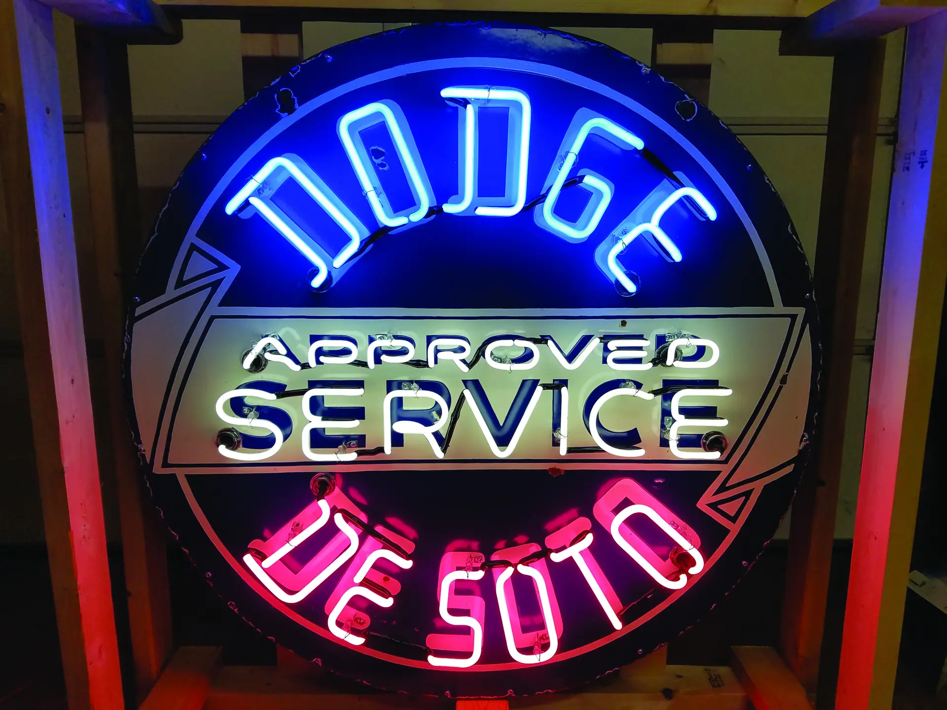 A Dodge - Desoto, porcelain neon sign, original sign, 42in. | Fort ...