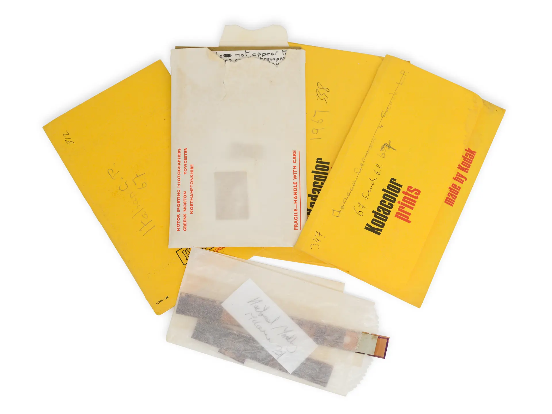 Negatives taken by Rob Walker of the 1967, 1969, and 1974 Formula 1 ...