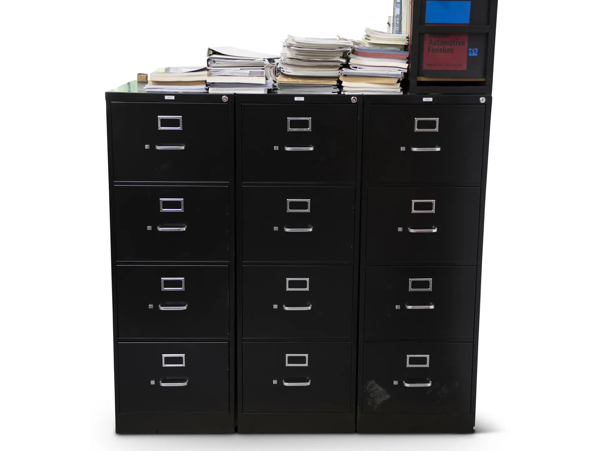 Three File Cabinets with Contents | Gene Ponder Collection | RM Sotheby's