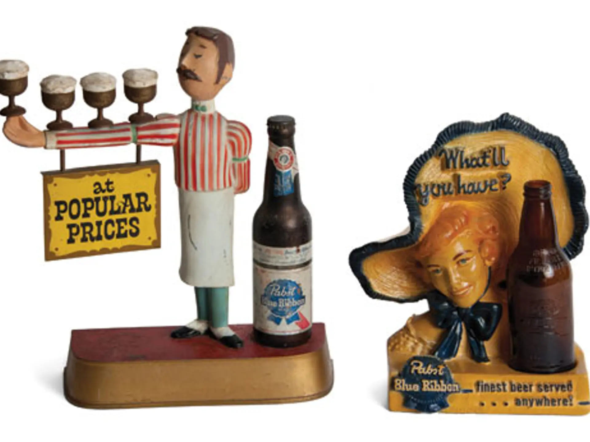 Two Pabst Blue Ribbon Beer Display Pieces (4" X 15" X 12") | Auburn ...