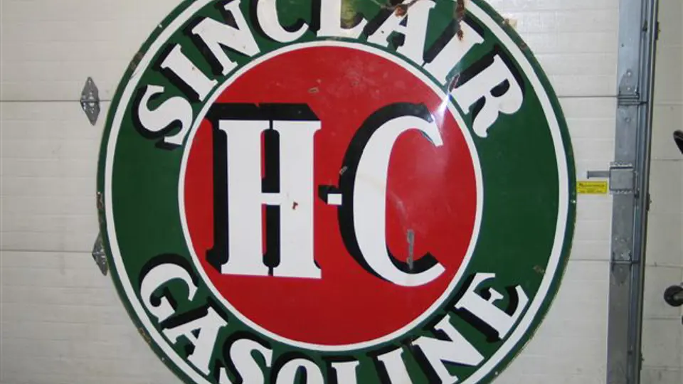 One 6ft round 1955 Sinclair HC sign. | The Florida Collector Car ...