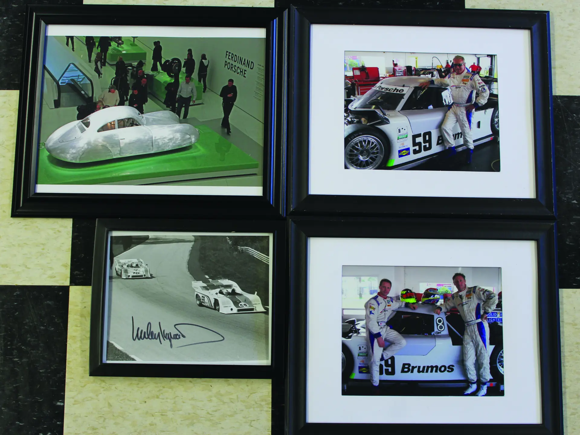3, Brumos Racing, Hurley Haywood, signed photos together with a Porsche ...