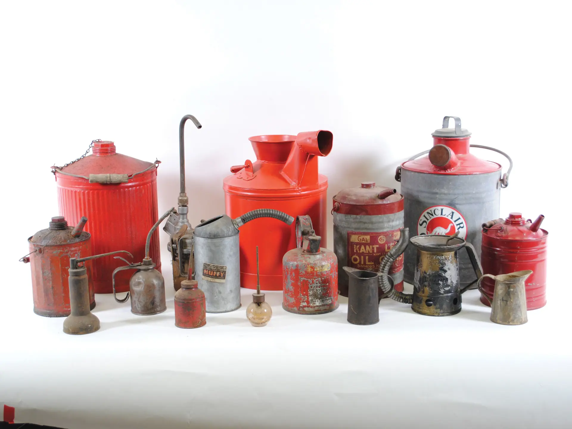 A large collection of oil cans, gas cans and oilers | Auburn Spring ...