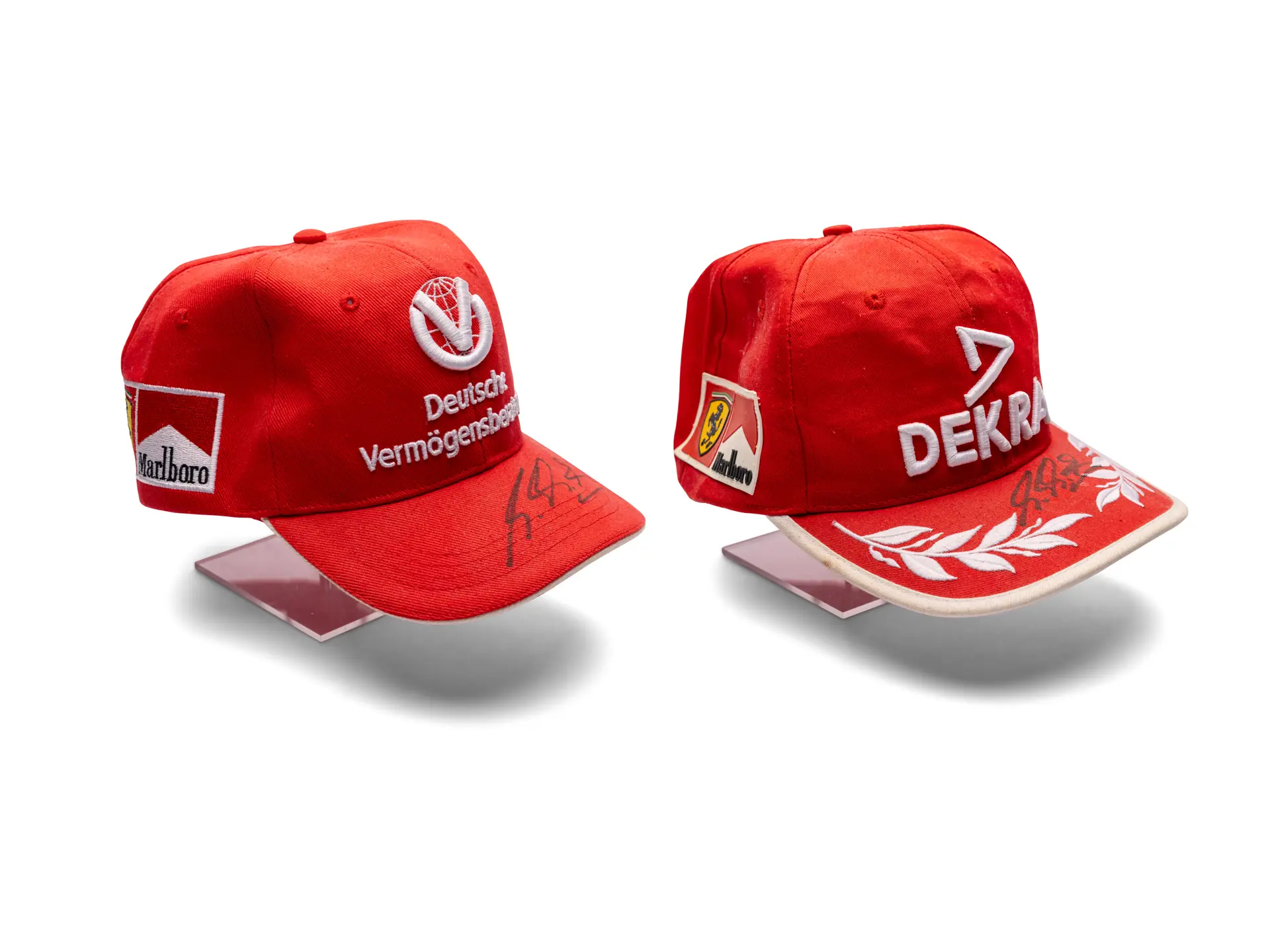 Two Michael Schumacher Formula 1 Signed Caps | The Schumacher and F1 ...