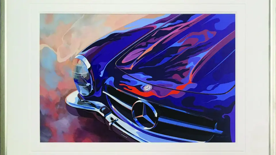Mercedes-Benz 300 SL Painting by Tom Hale | Santa Monica 2017 | RM ...