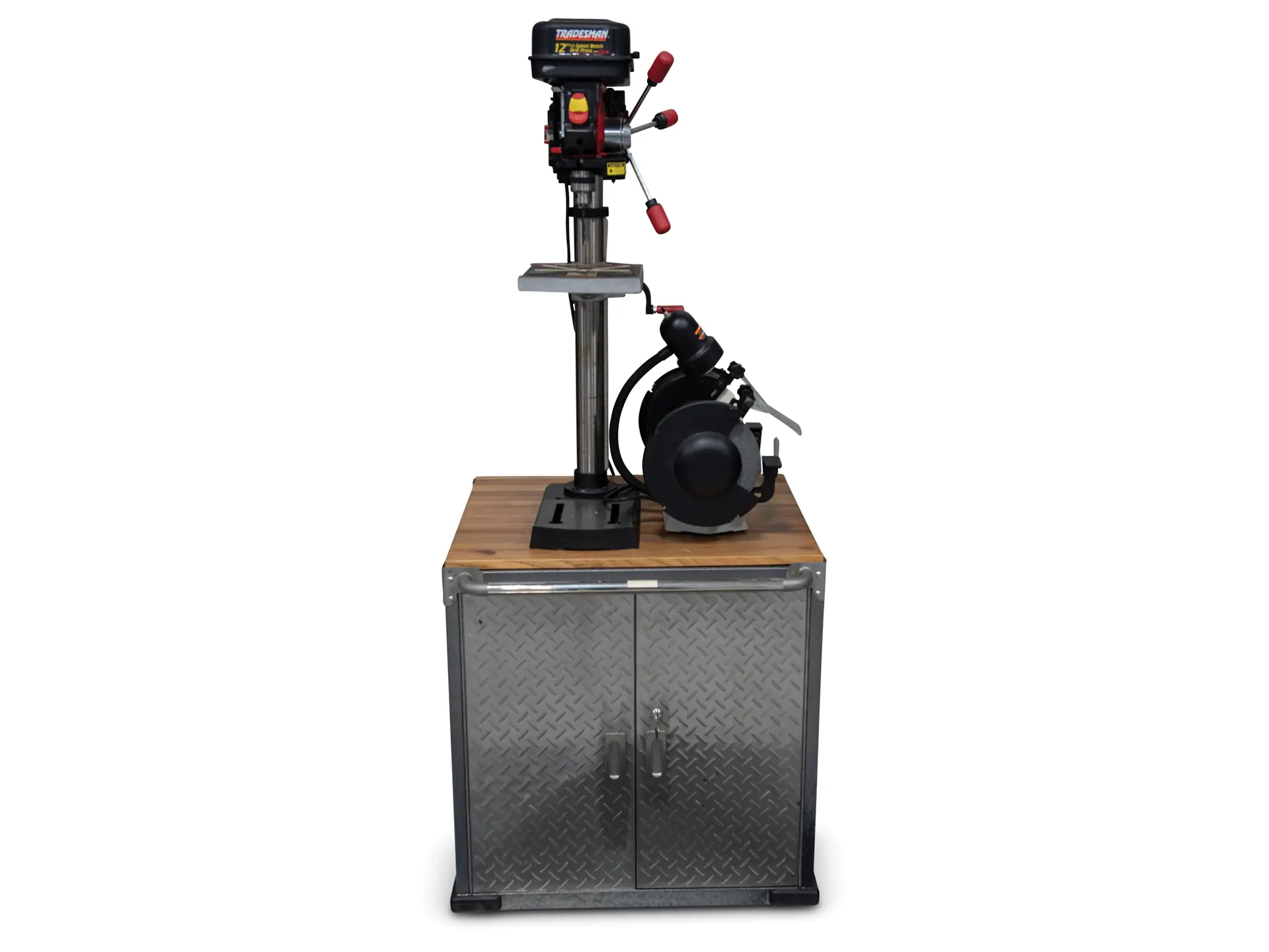 Tradesman 12-in. 12-Speed Drill Press and Delta Shopmaster Grinder ...