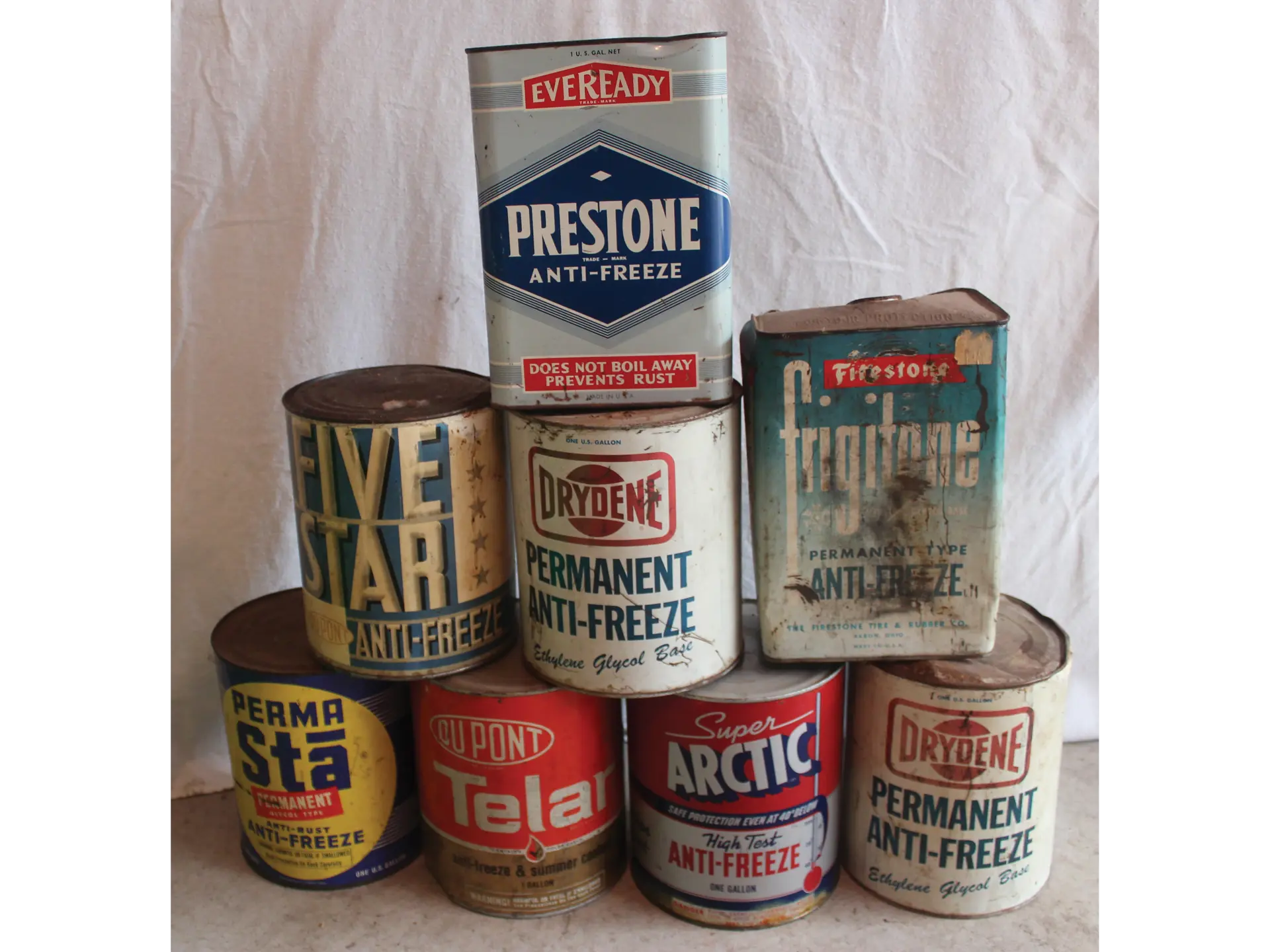 Anti-Freeze Cans, Eight Pieces | Auburn Spring 2018 | RM Sotheby's