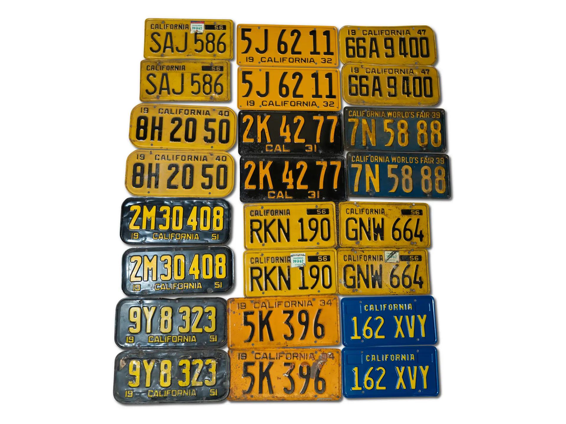 Pairs of California License Plates | THE MITOSINKA COLLECTION | RM ...