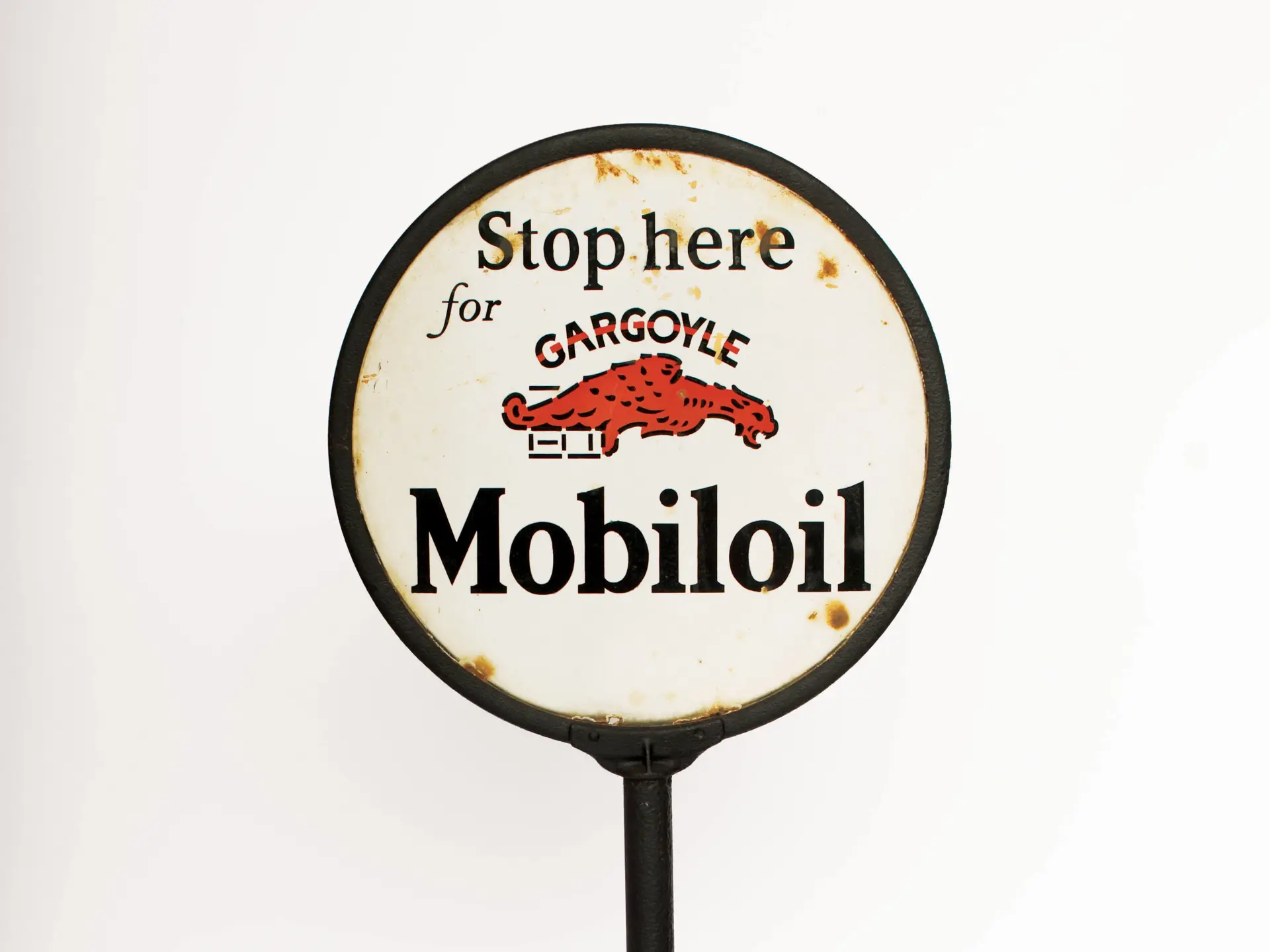 Gargoyle Mobiloil Lollipop Sign | The Al Wiseman Collection | RM Sotheby's