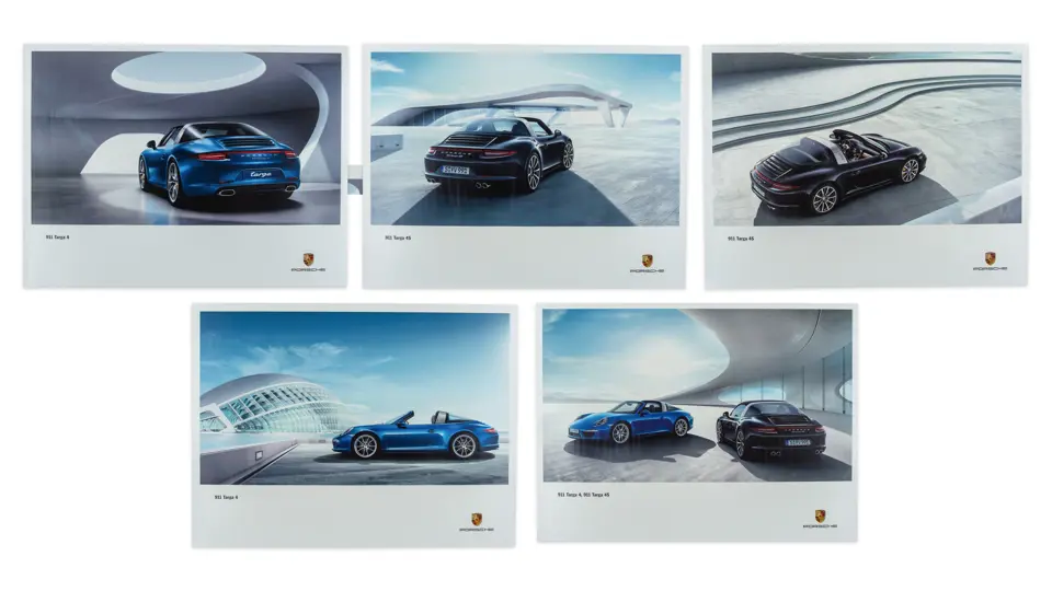 Five Porsche 911 Targa Advertising Posters | The White Collection ...