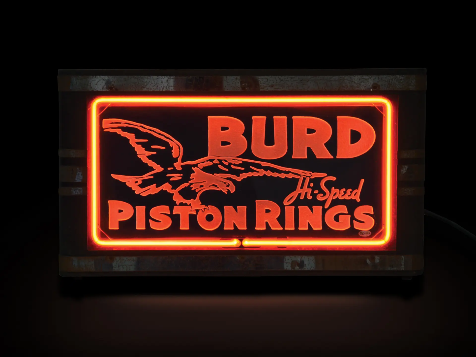 Burd Hi-Speed Piston Rings Neon Sign | Auburn Spring 2019 | RM Sotheby's