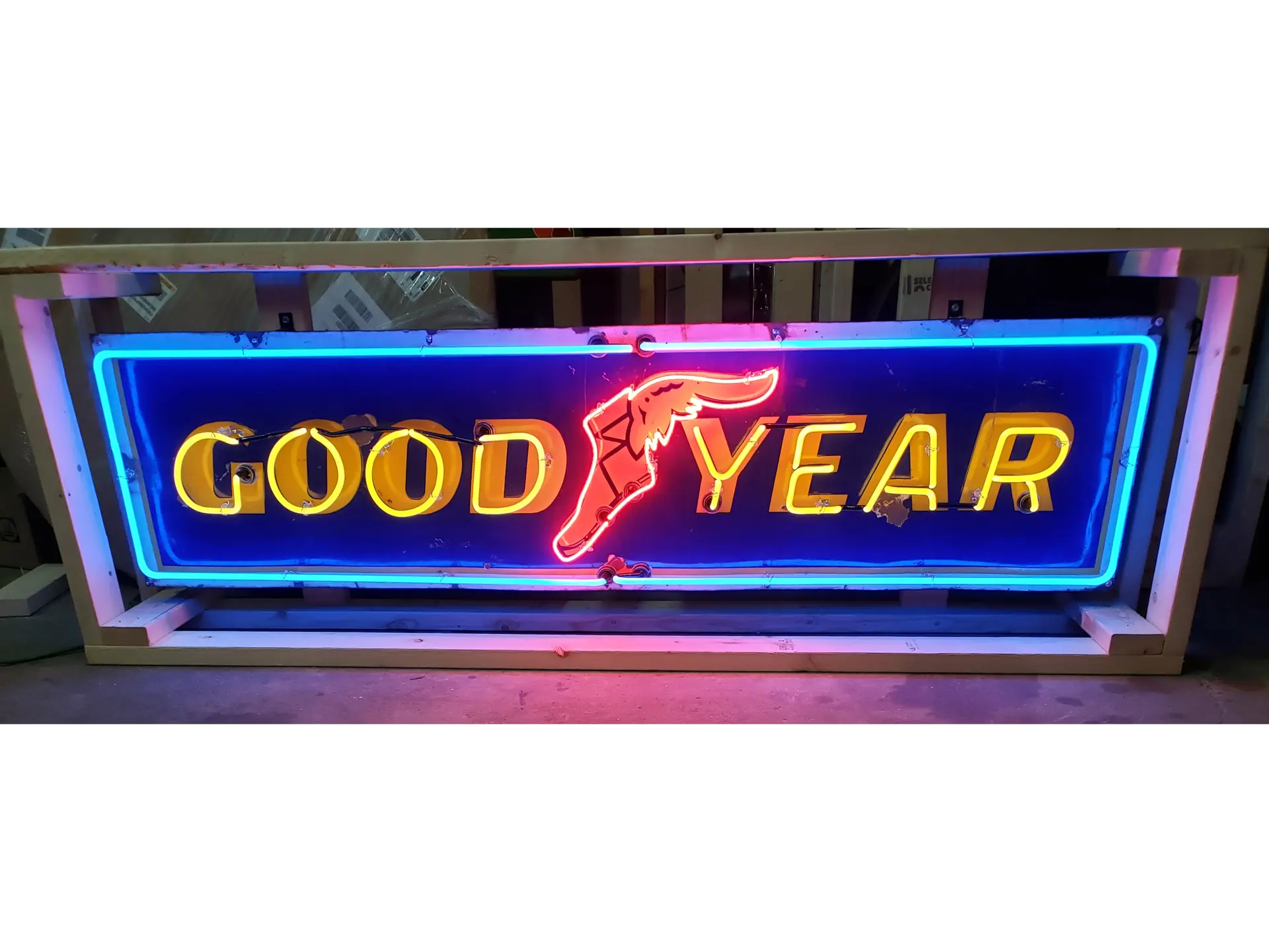 Goodyear Tires Double-Sided Neon Porcelain Sign | Fort Lauderdale 2019 ...