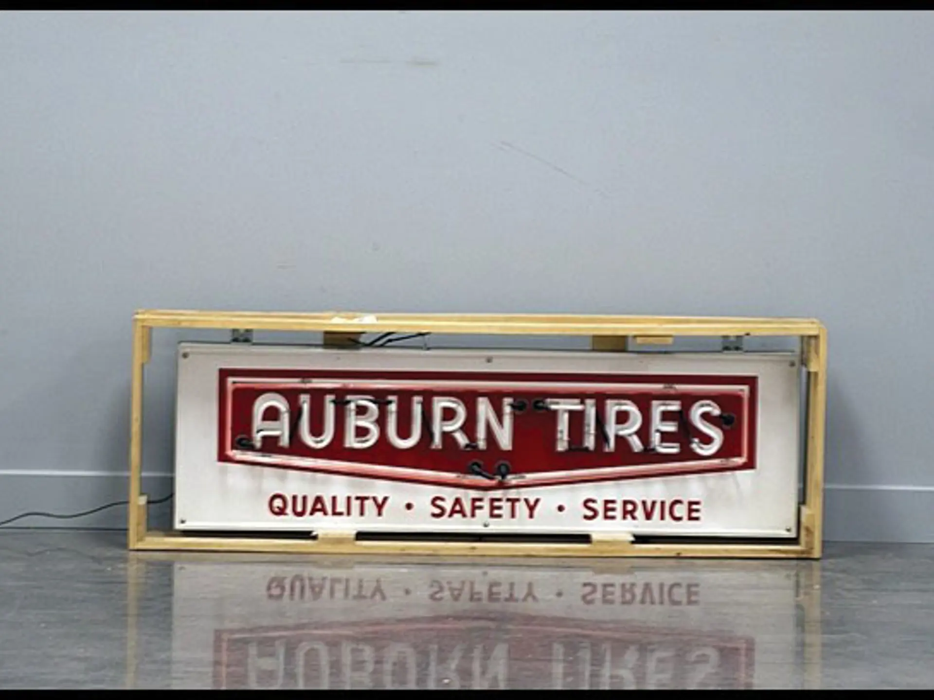 Auburn Tires Neon Sign (18"X12"X60") | Auburn Fall 2013 | RM Sotheby's