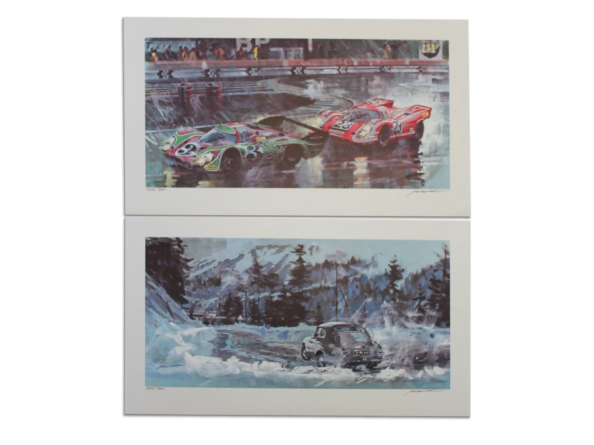 Porsche 356 in the Snow, and Psychedelic Porsche 917 in the Rain at Le ...