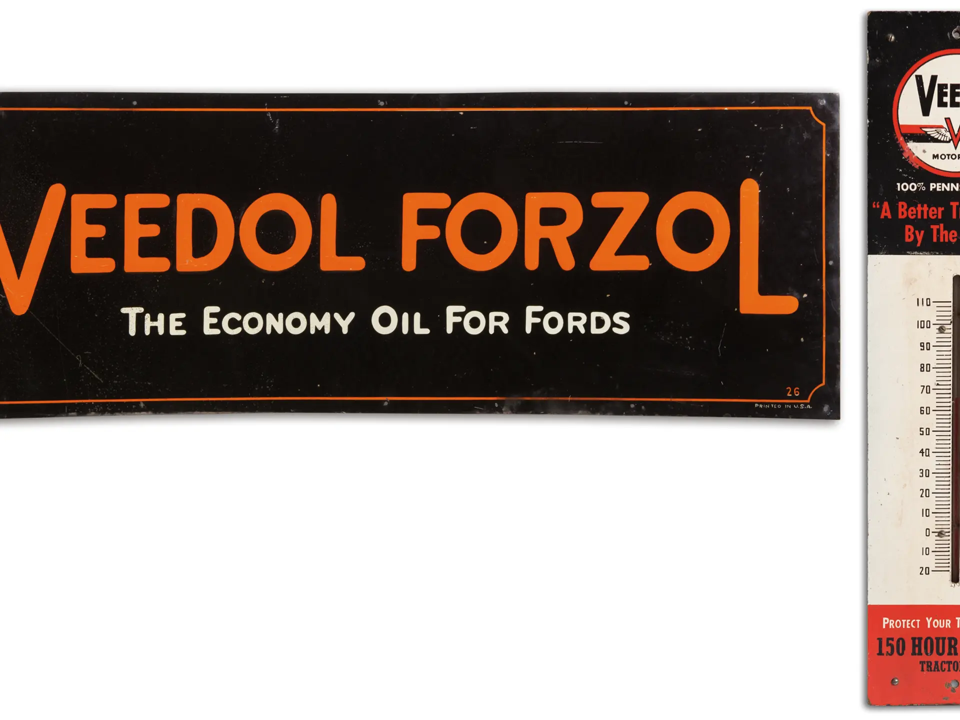 Two Veedol Signs | The Dingman Collection 2012 | RM Sotheby's
