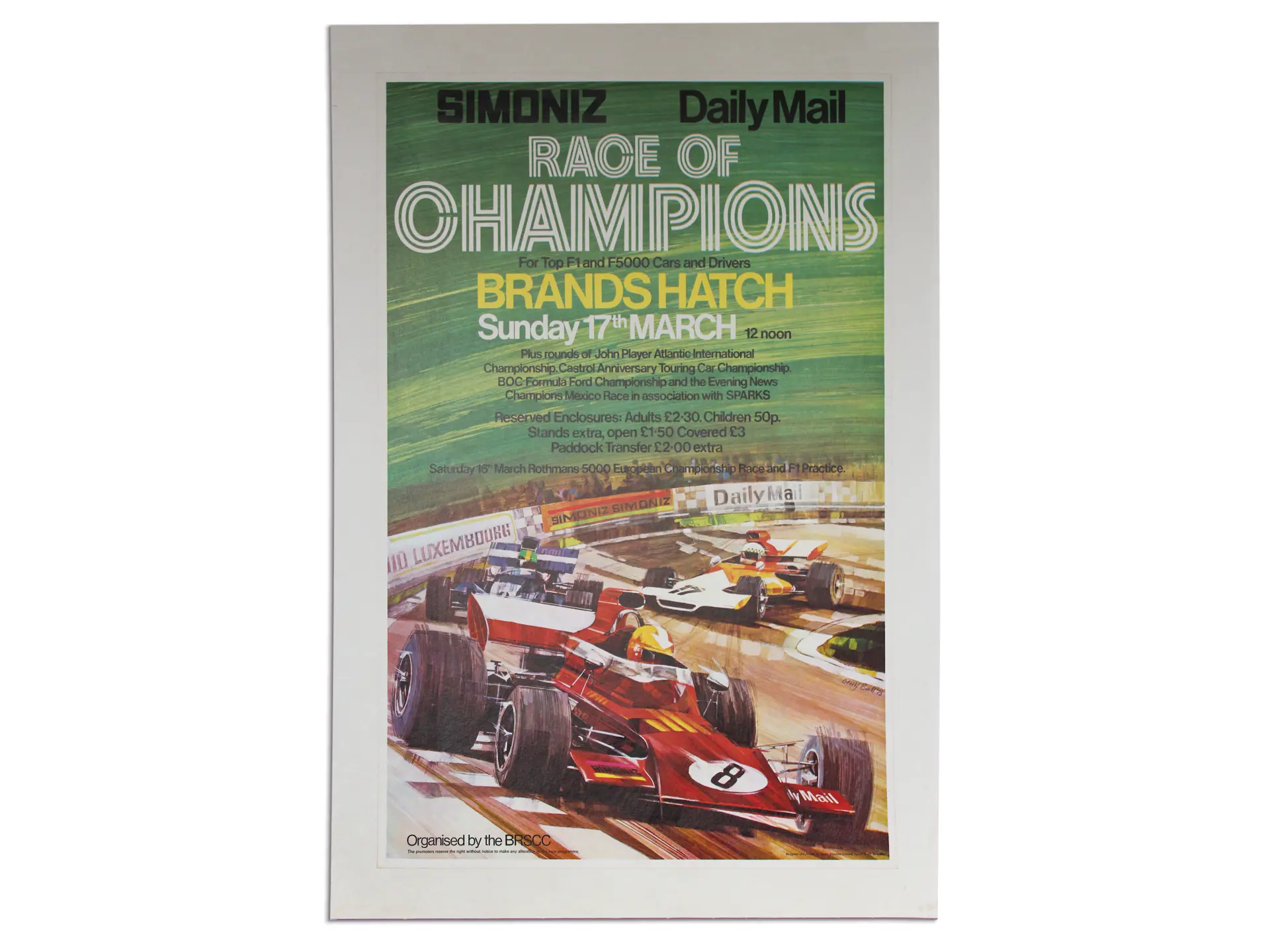 "Simoniz Daily Mail Race of Champions" March 17, 1973, Vintage Event ...