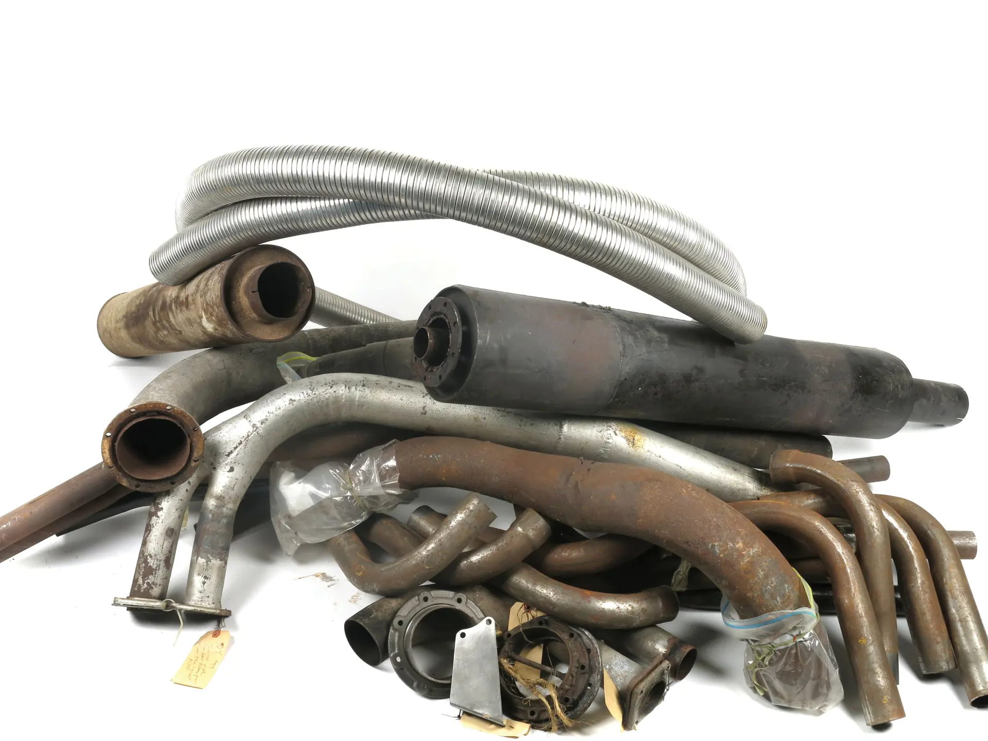 Group of Duesenberg Used Exhaust System Parts and Stainless Flex Tubing ...
