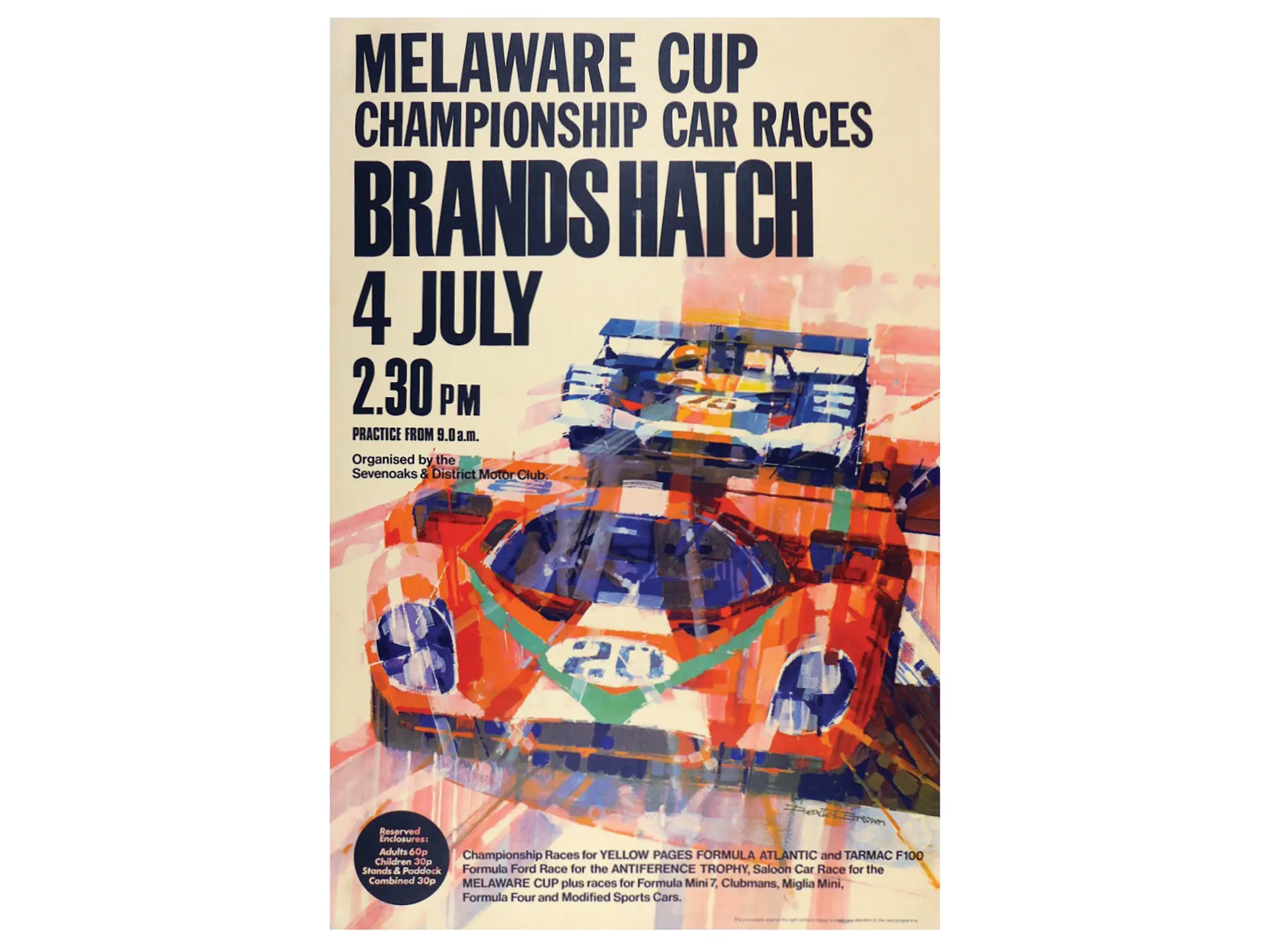 Brands Hatch, Melaware Cup, 1971 | Original Racing Posters, 1925-1972 ...