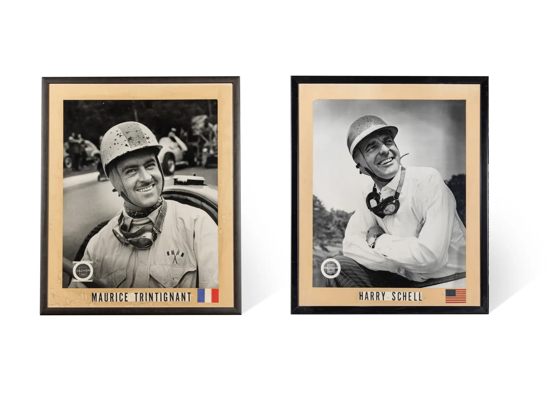Harry Schell and Maurice Trintignant Pair of Framed Photographs ...