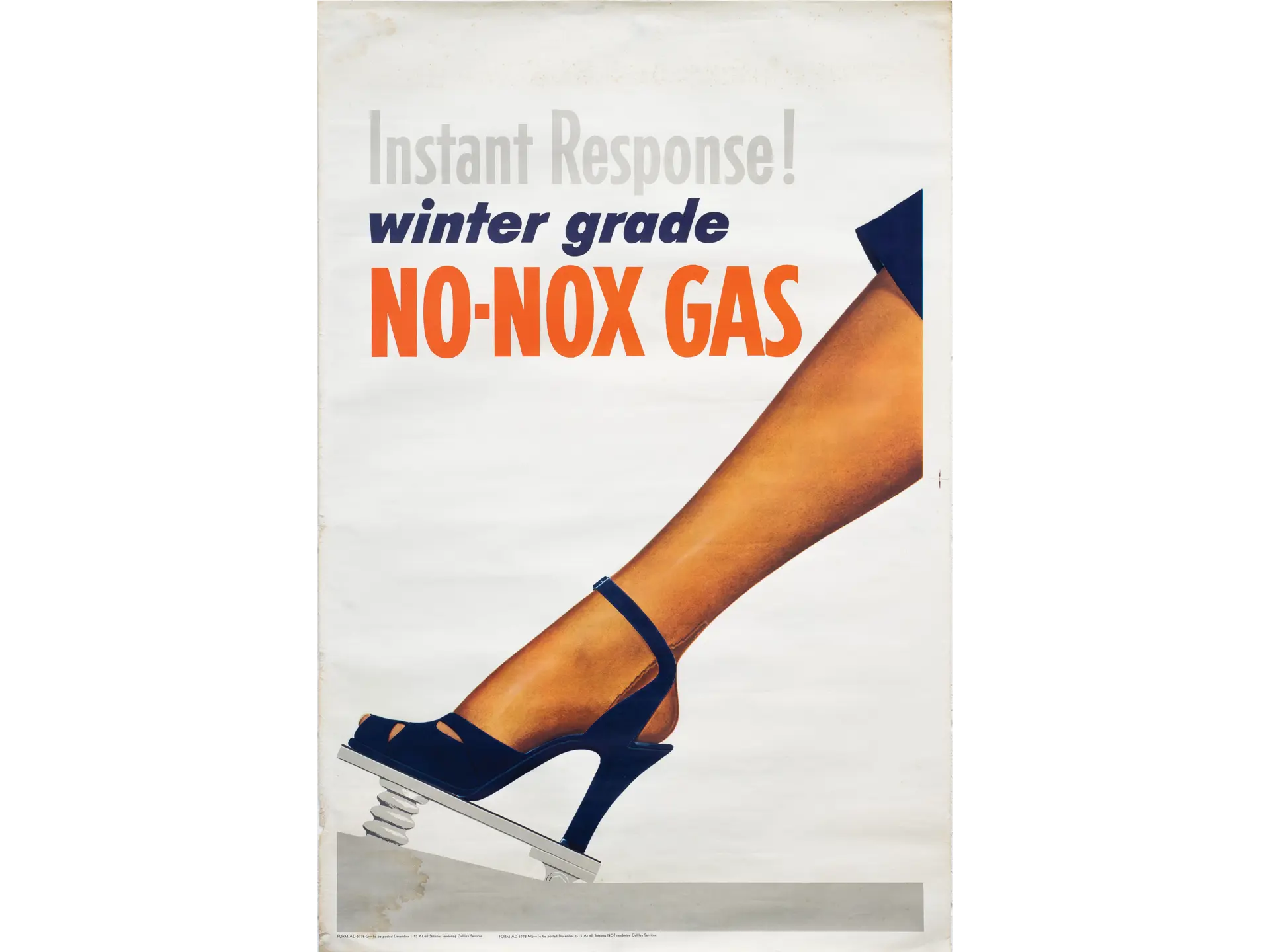 “INSTANT RESPONSE, WINTER GRADE, NO NOX” Service Station Advertising ...