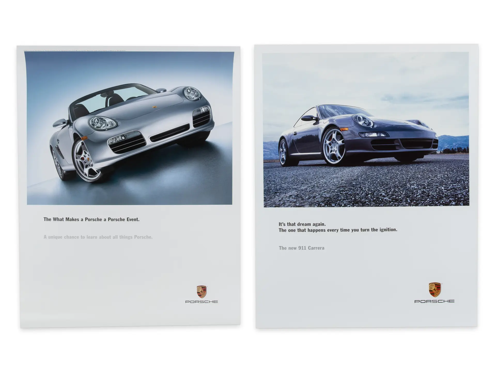 Two Porsche Advertising Posters | The White Collection | Online | RM ...