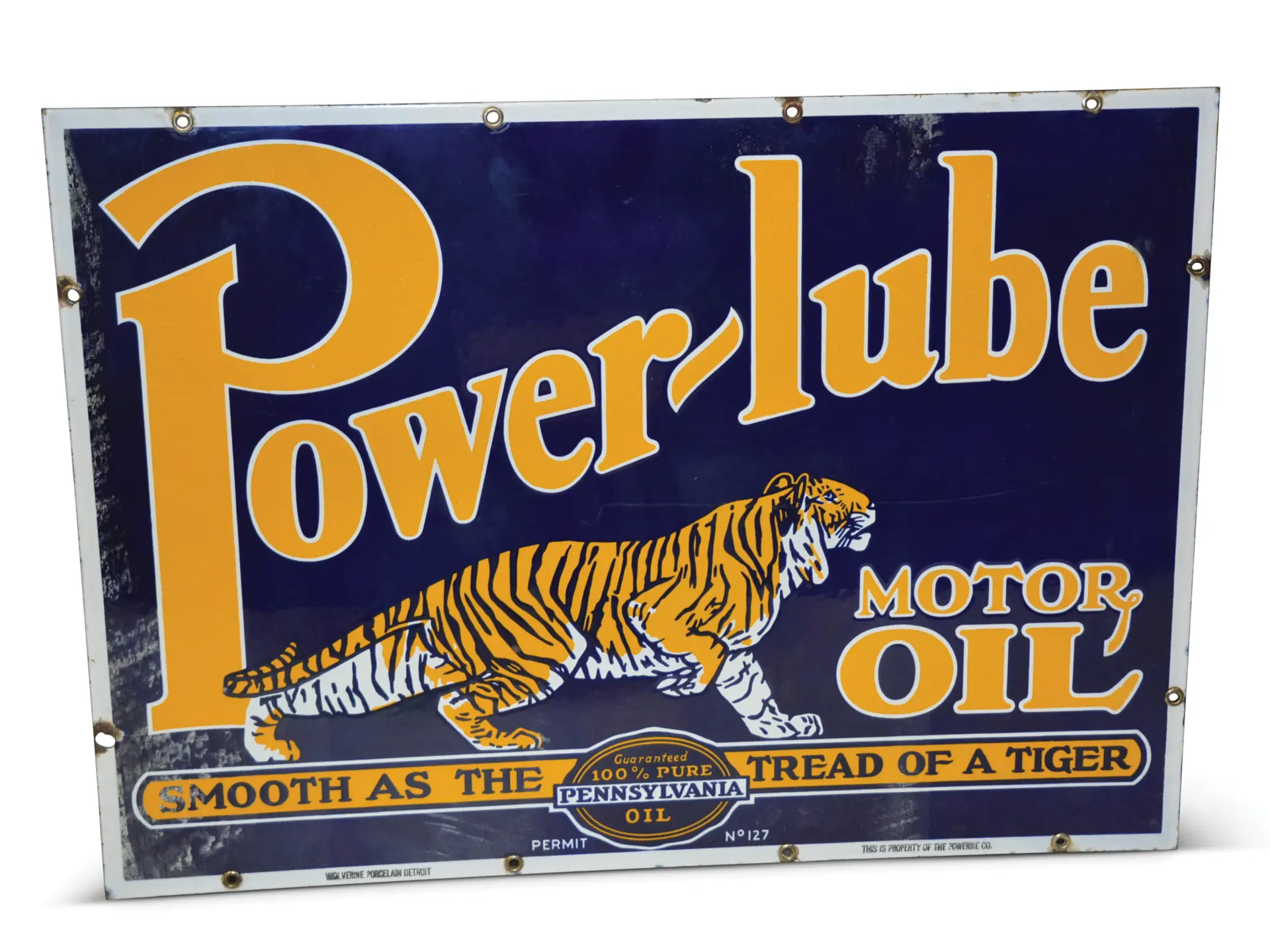 Power-lube Motor Oil with Logo Porcelain Sign | Auburn Fall 2019 | RM ...