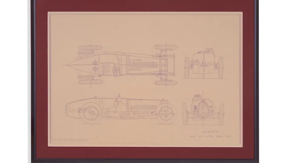 LOT OF BUGATTI BLUEPRINTS | The Ponder Collection | RM Sotheby's