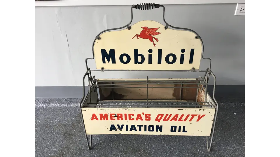 Mobile Aviation Motor Oil Can Rack | Auburn Spring 2018 | RM Sotheby's