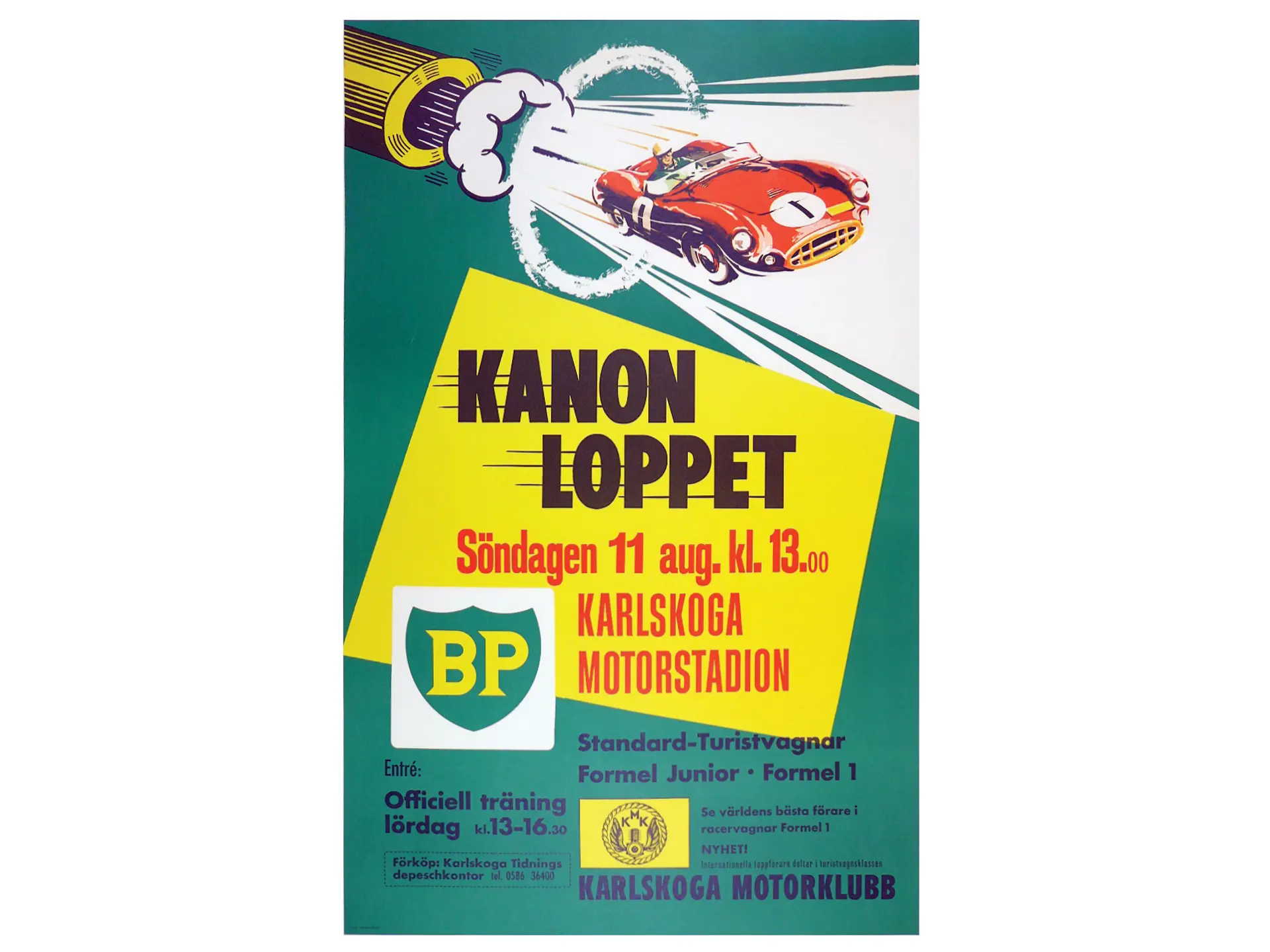 Kanon Loppet, Karlskoga Motorstadion, 1963 | Original Racing Posters ...