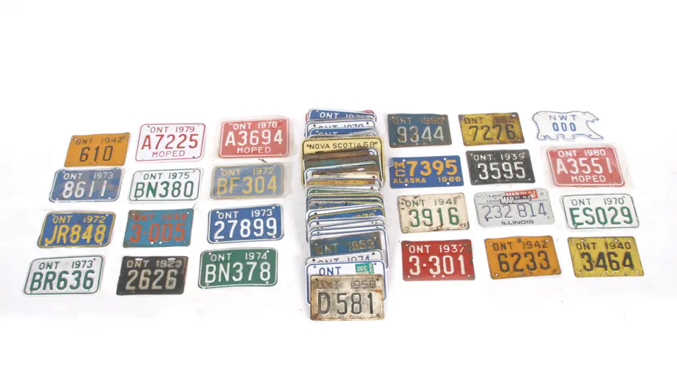 ASSORTED MOTORCYCLE LICENSE PLATES | Private Collection of Tom ...