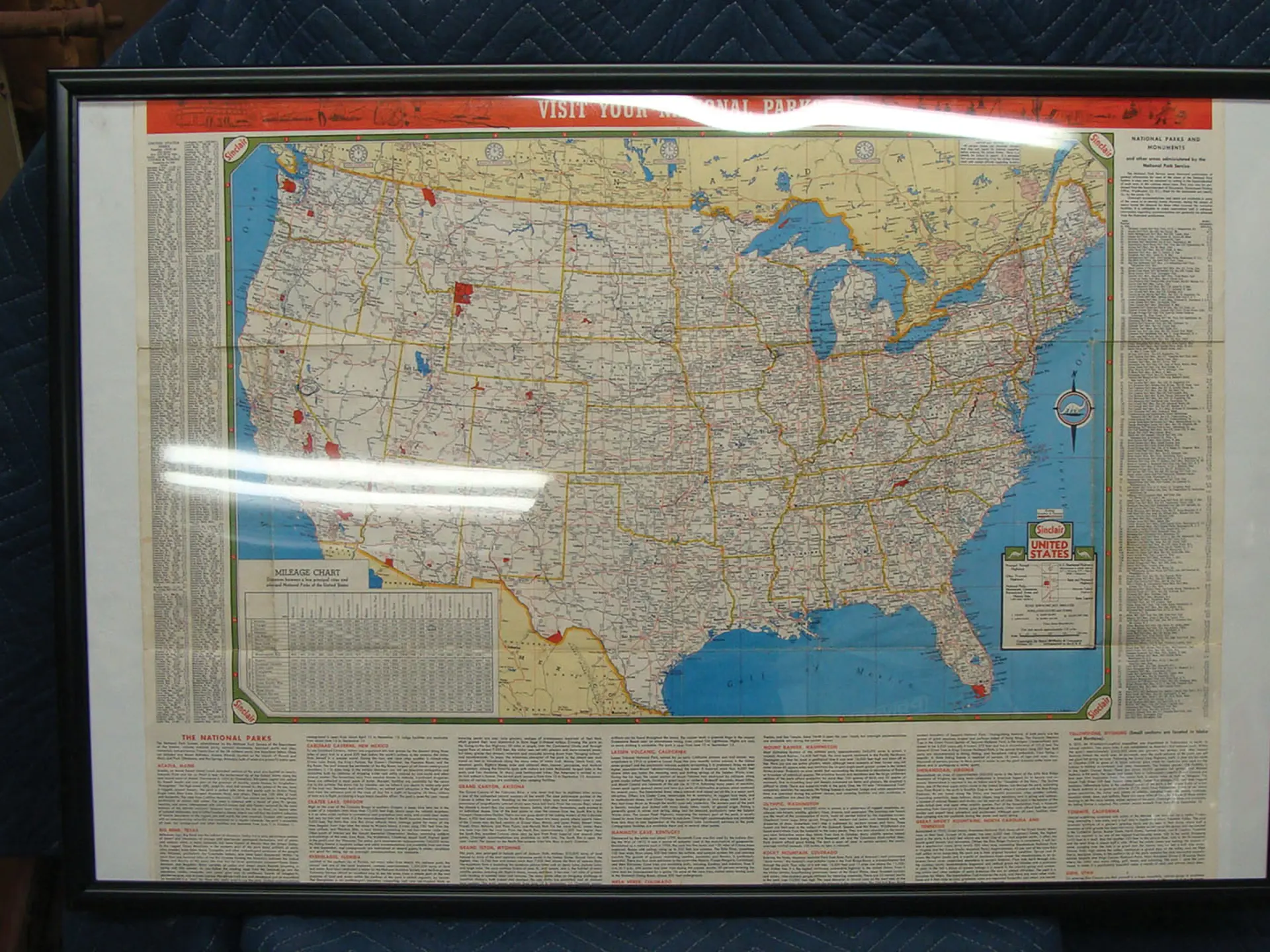 Original Sinclair National Park Map | Auburn Spring 2014 | RM Sotheby's