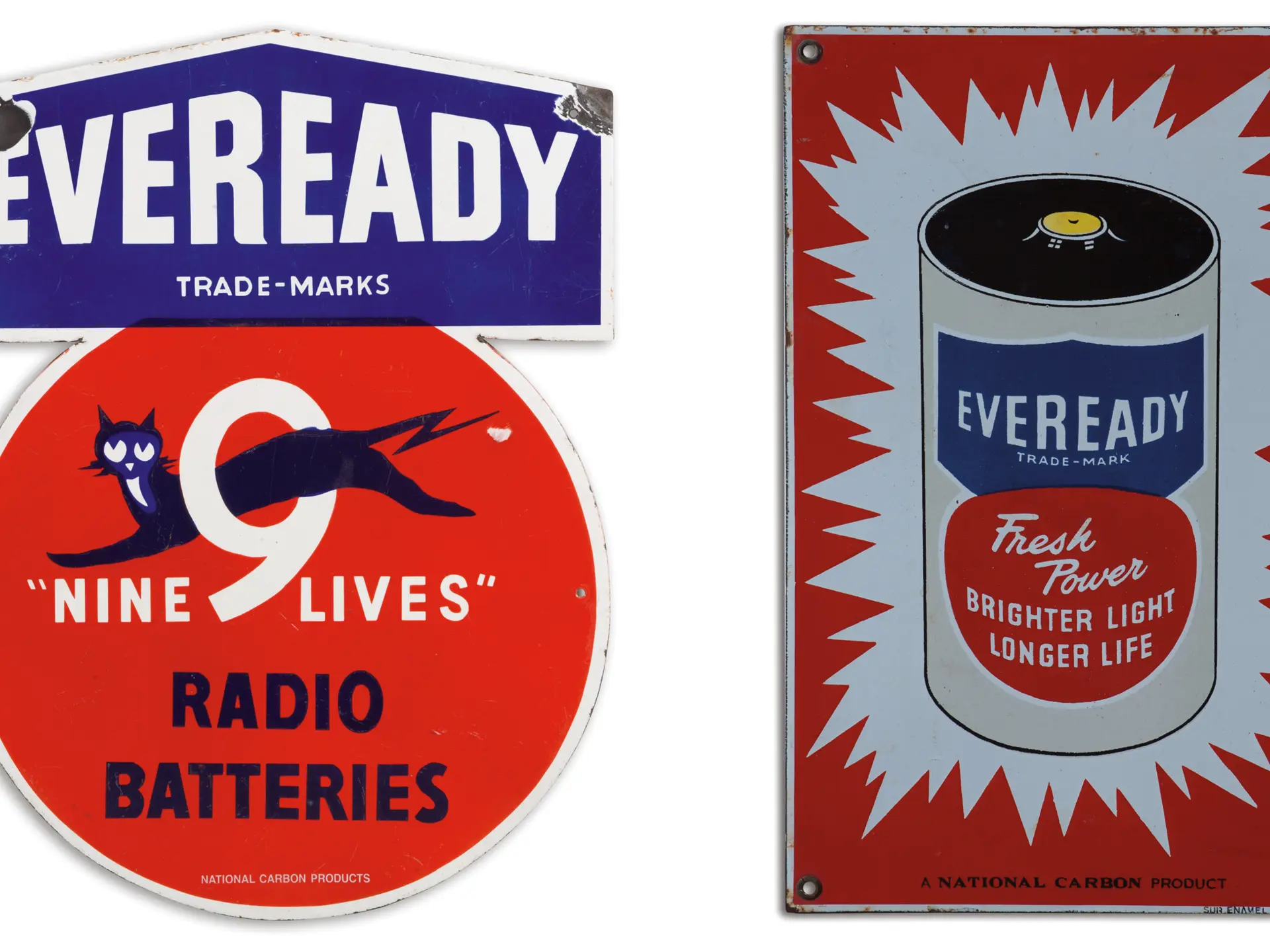 Two Eveready Batteries Signs | The Dingman Collection 2012 | RM Sotheby's
