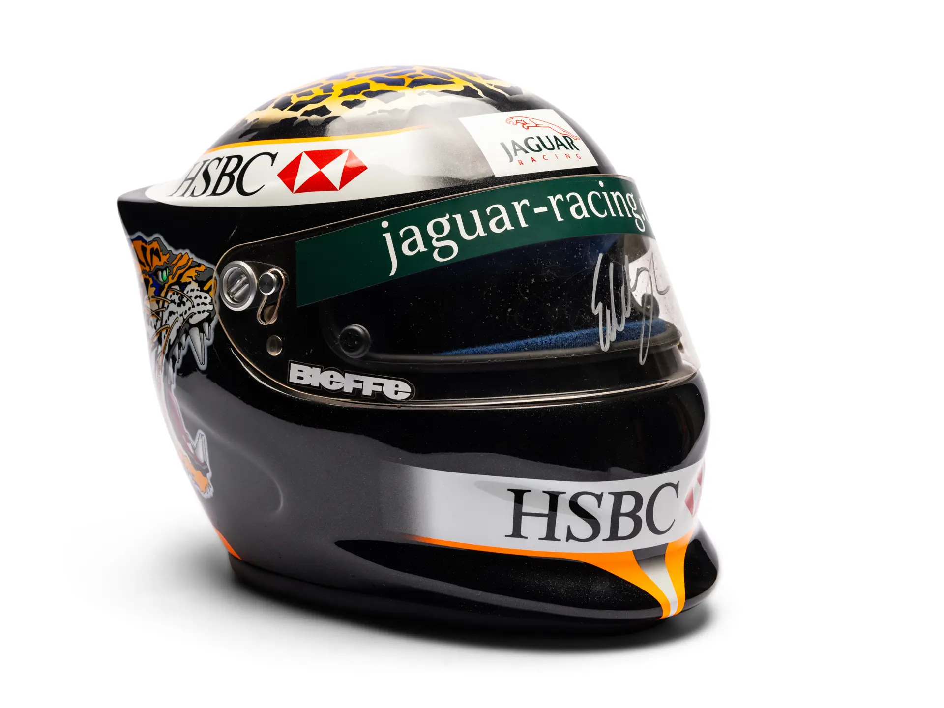 2000 Eddie Irvine Jaguar Racing Formula 1 Bieffe Signed Replica Helmet ...