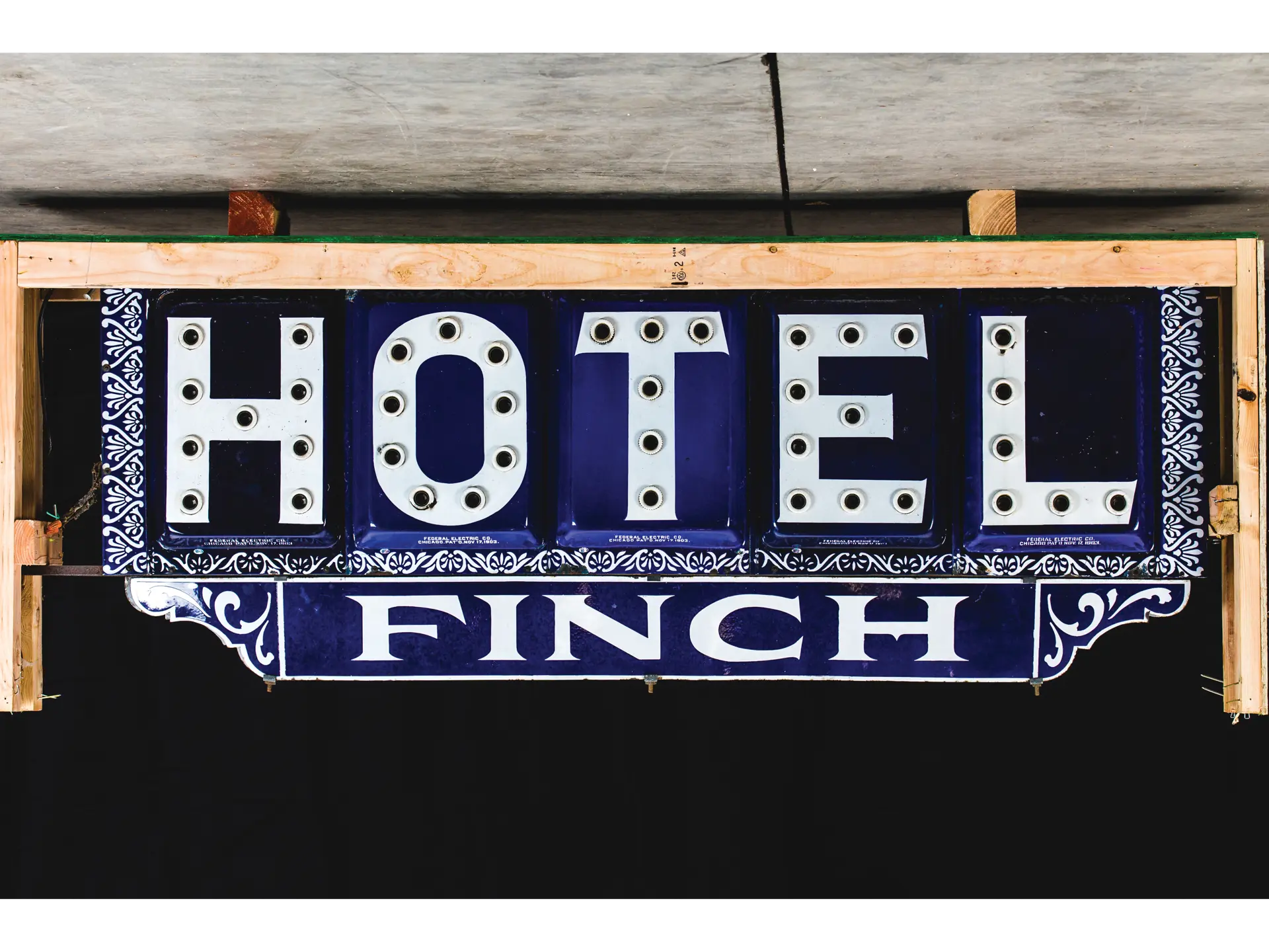 Hotel Finch Lighted Signs Mounted Back-To-Back | Auburn Spring 2019 ...
