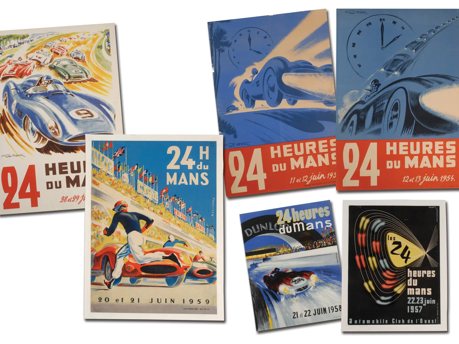 RUN OF SIX 1950s LE MANS 24-HOUR RACE POSTERS | Ferrari – Leggenda e ...