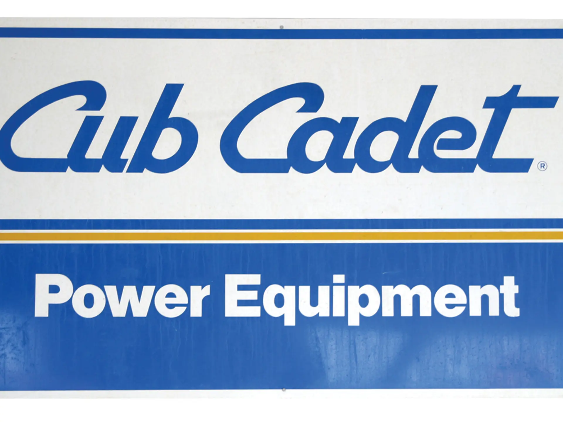 CUB CADET POWER EQUIPMENT SIGN | Private Collection of Tom & Marlene ...