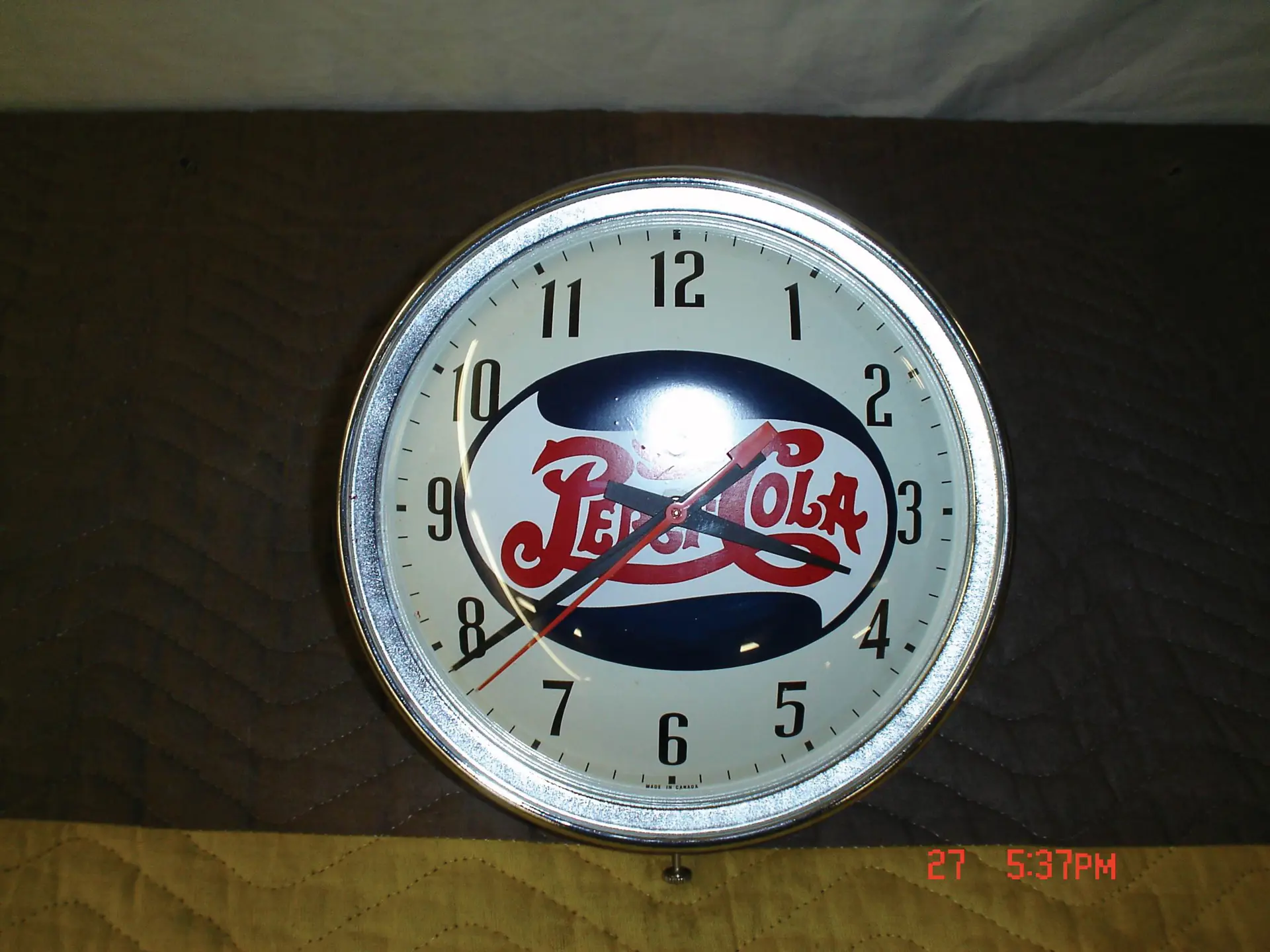 1950's Pepsi silver electric wall clock. | The Florida Collector Car ...