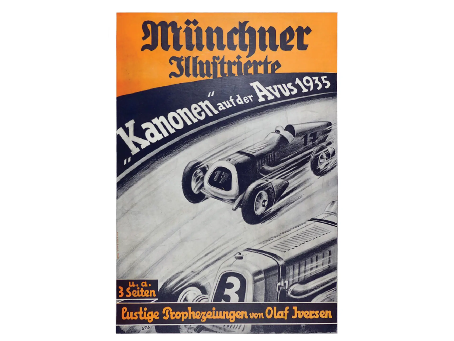 Münchner Illustrierte, "Kanonen" auf der Avus, 1935 | Original Racing ...
