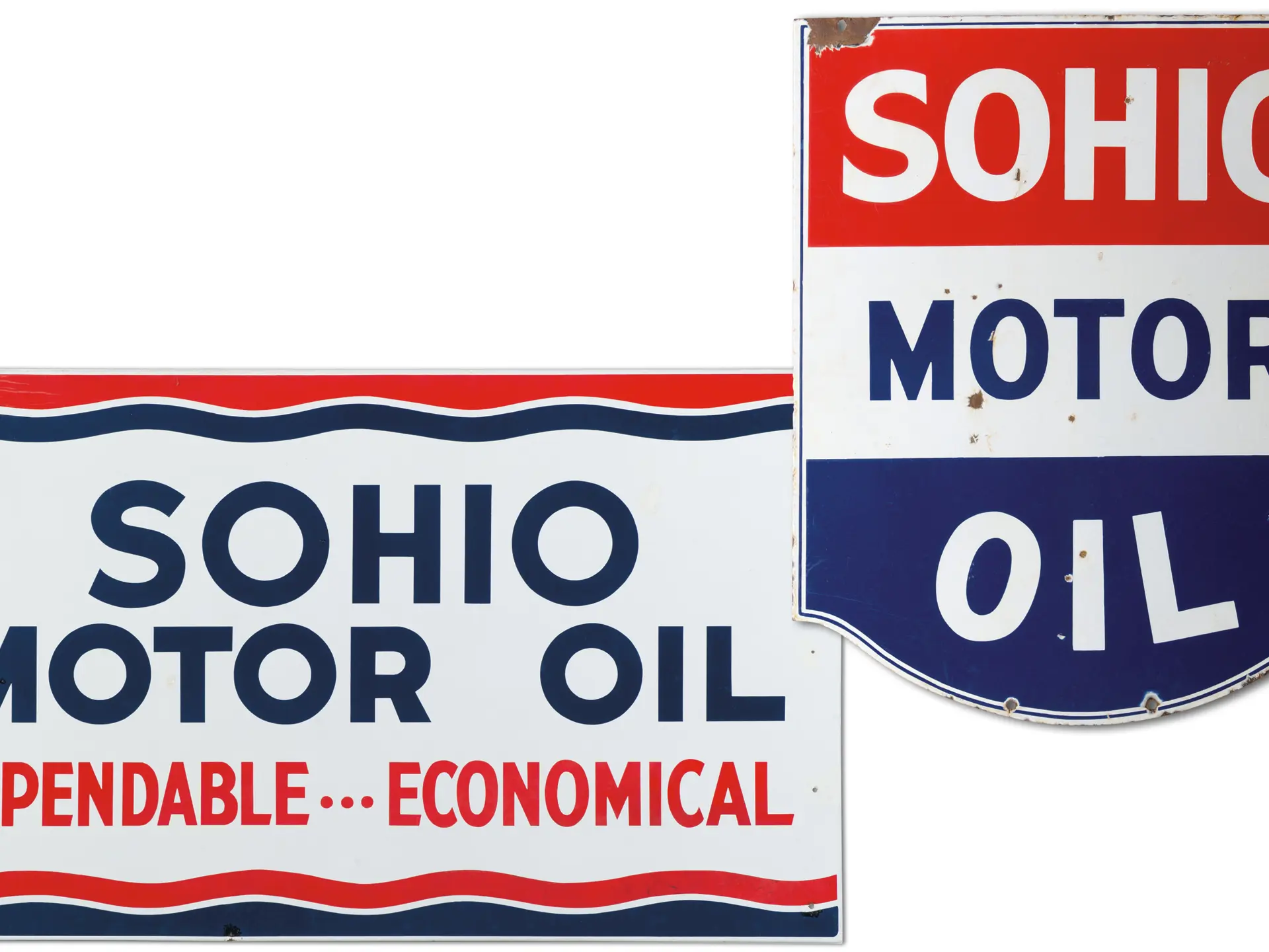 Two Sohio Motor Oil Signs | The Dingman Collection 2012 | RM Sotheby's