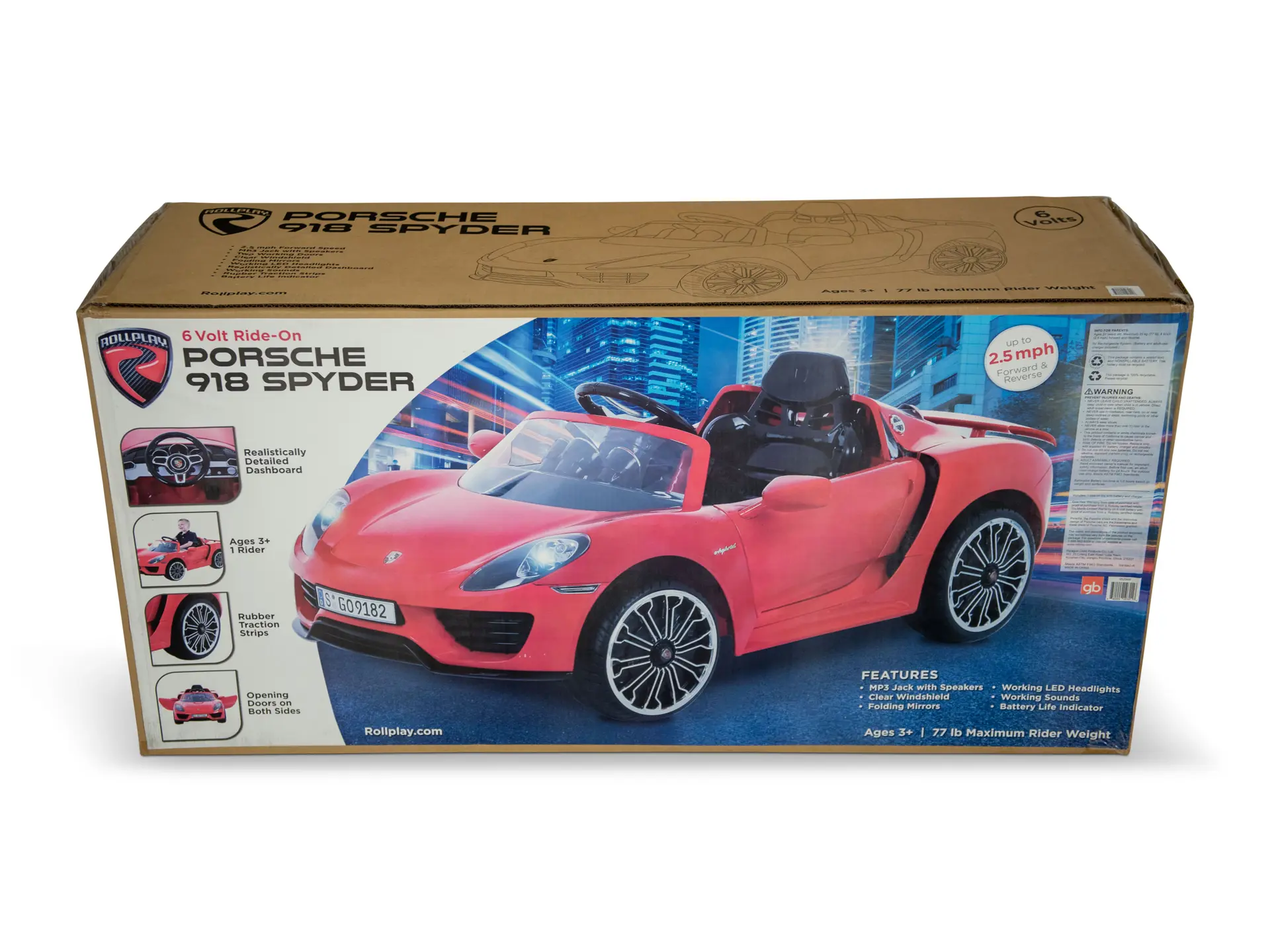 Porsche 918 Spyder Children's Car by Rollplay | The White Collection ...