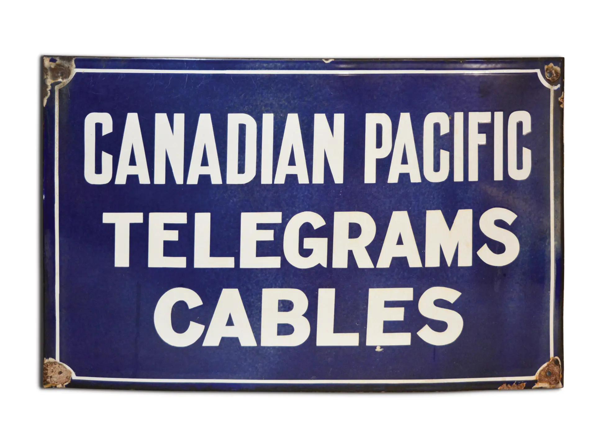 Canadian Pacific Telegrams Cables Porcelain Sign | Fort Lauderdale 2019 ...