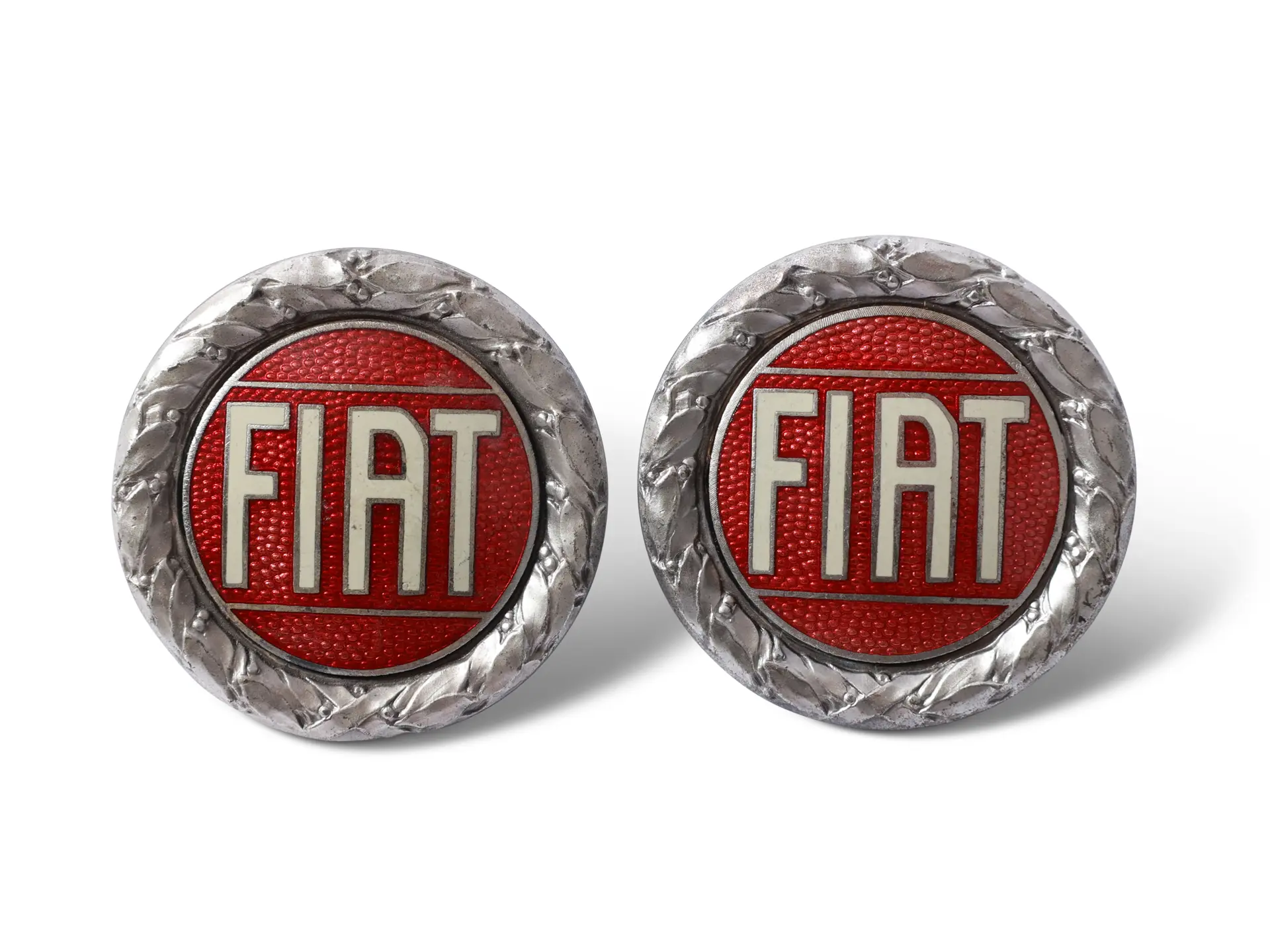 Pair of NOS Fiat Bonnet/Hood and Boot/Trunk Badges | The Garagista ...