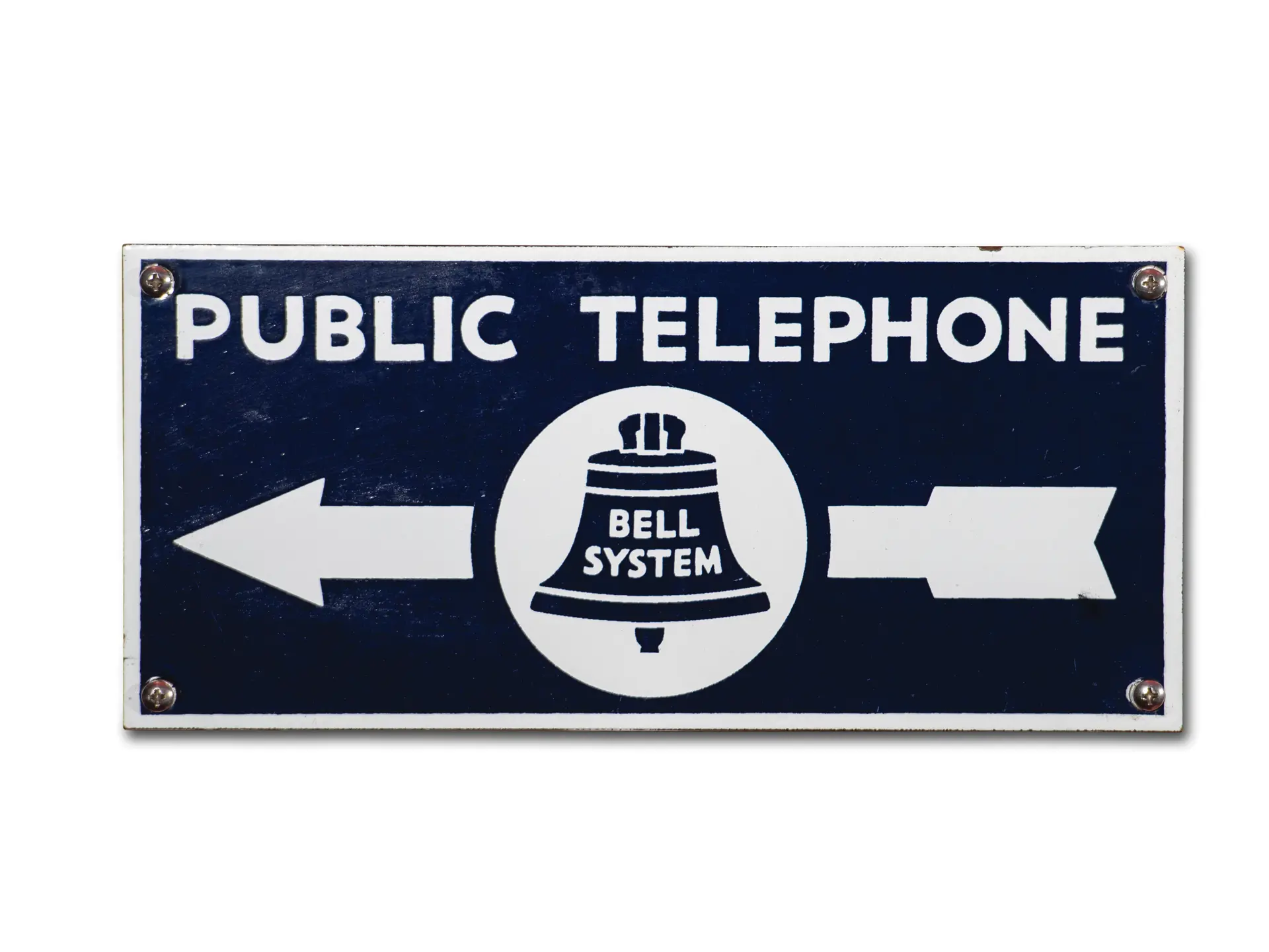 Bell System Public Telephone Porcelain Sign | The Taj Ma Garaj ...