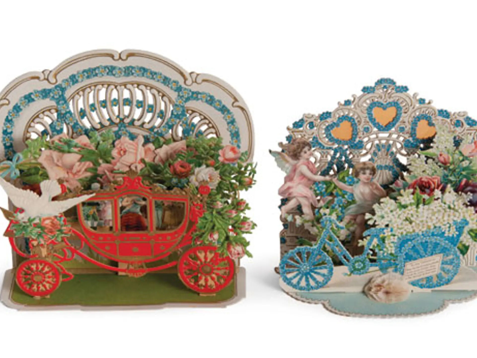 Lot of Two Early German 3-D Valentines (4" X 8" X 8") | Auburn Fall ...