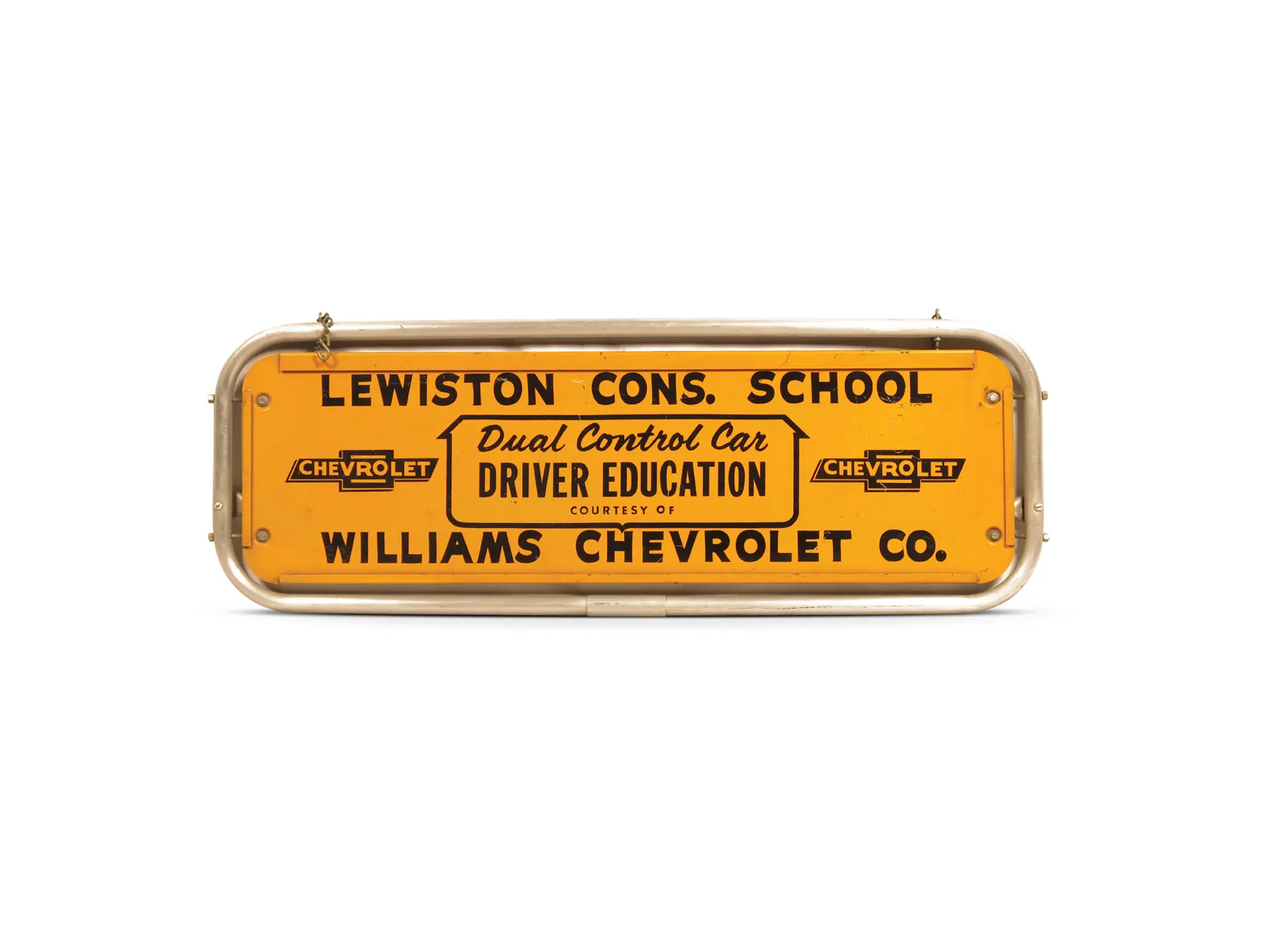 Chevrolet Dealer Sign for Drivers Education Car | Auburn Memorabilia ...