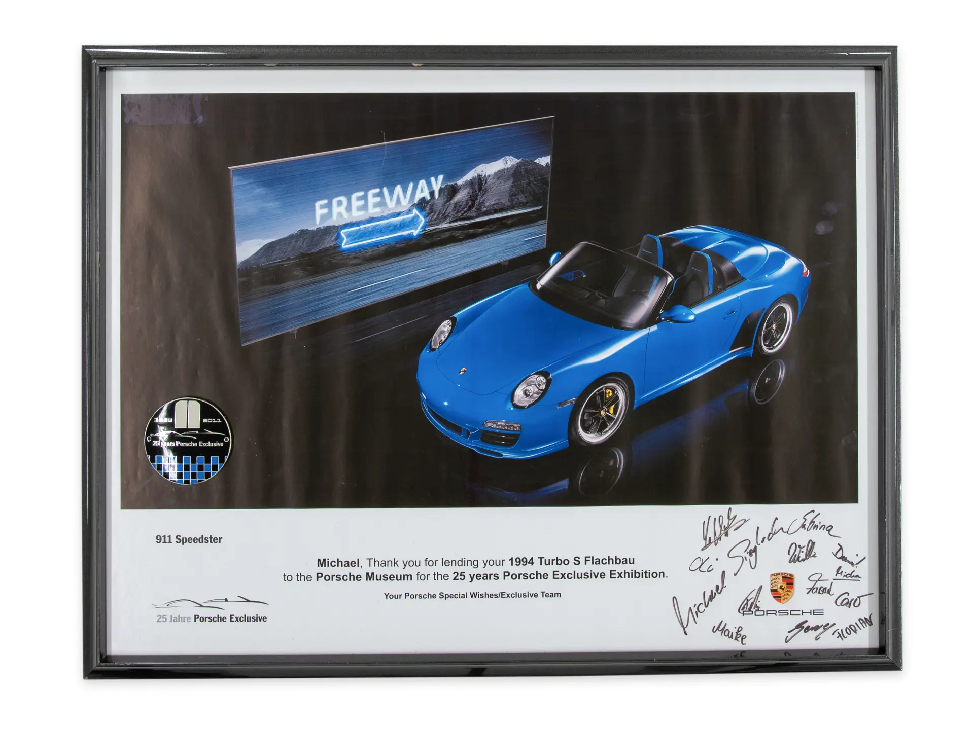 Porsche Special Wishes/Exclusive Team Signed Thank You, Framed | The ...