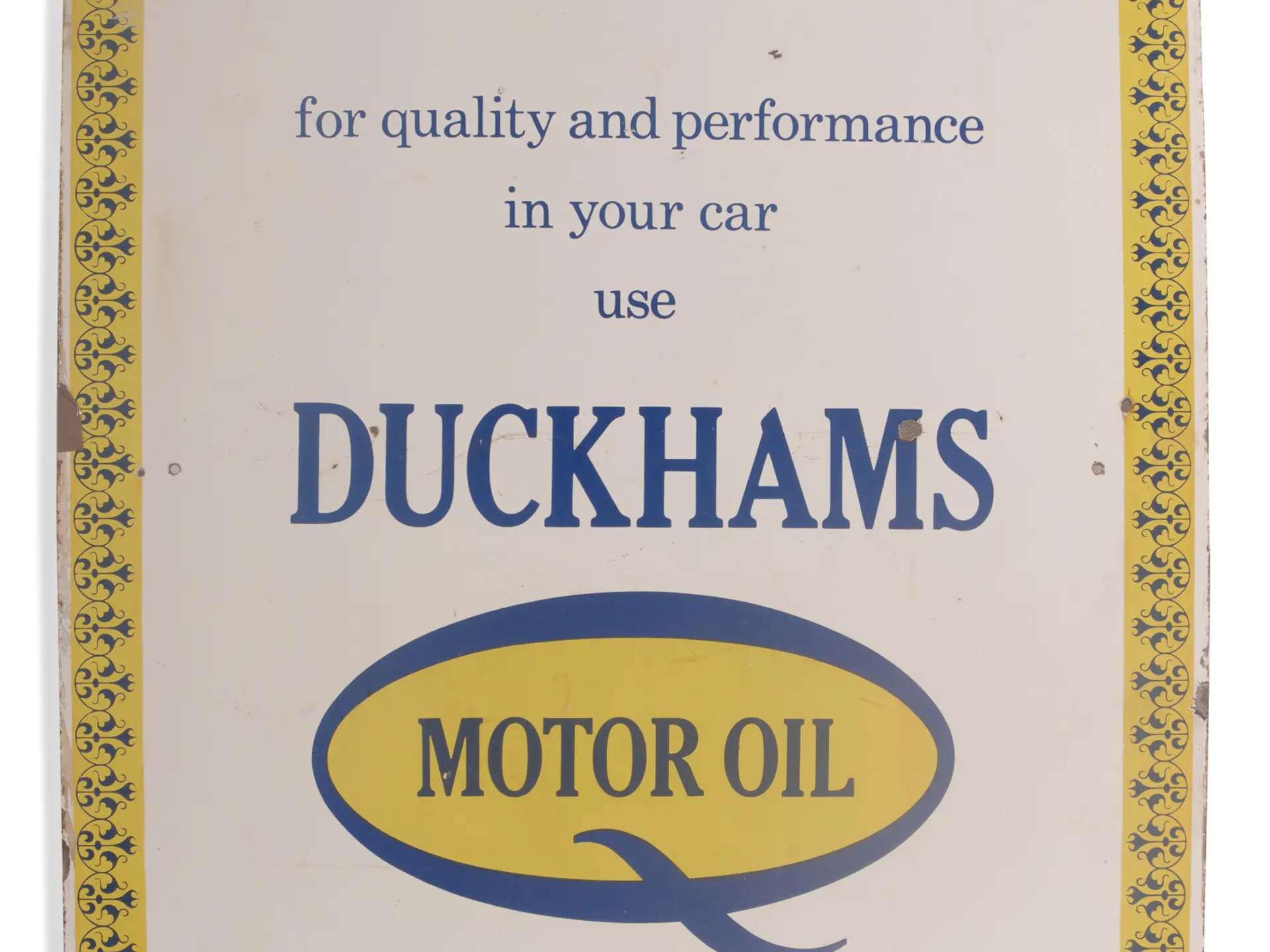 DUCKHAMS MOTOR OIL SIGN | The Ponder Collection | RM Sotheby's