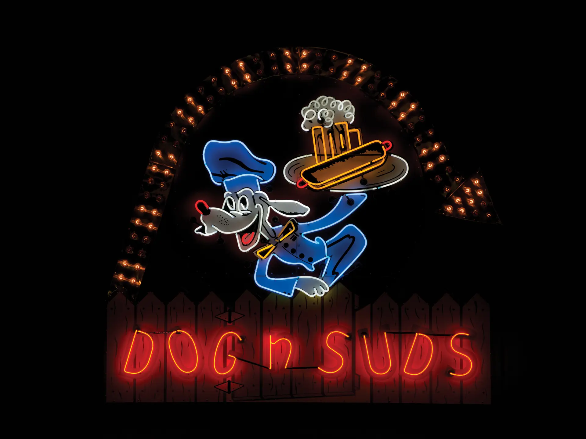Large Dog 'N' Suds Neon Sign | The Bruce Weiner Microcar Museum | RM ...