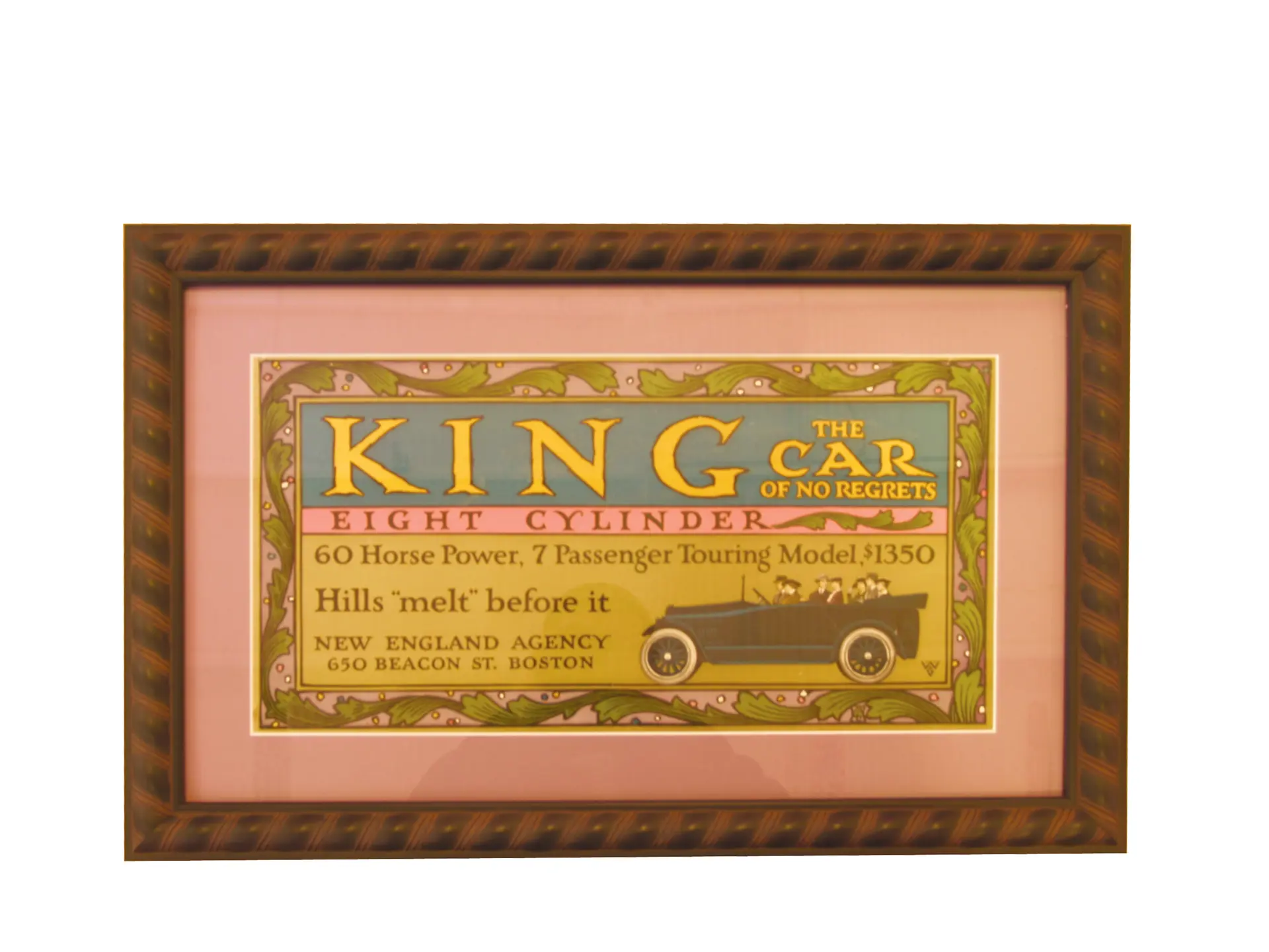 King Eight Cylinder Framed Poster | The Dingman Ford Collection | RM ...